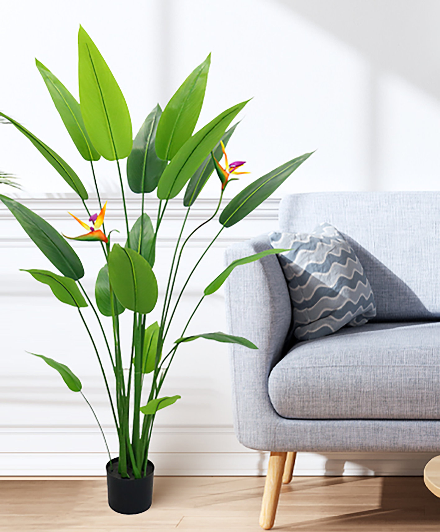 Primrue Bird Of Paradise Artificial Plant With Fake Birds And Leaves In ...