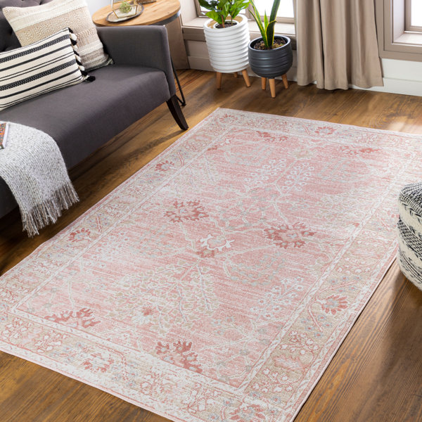 Langley Street Centerville Machine Woven Oriental Pink Area Rug ...