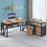 17 Stories L Shaped Desk With Drawer Cabinet, Executive Computer Desk ...