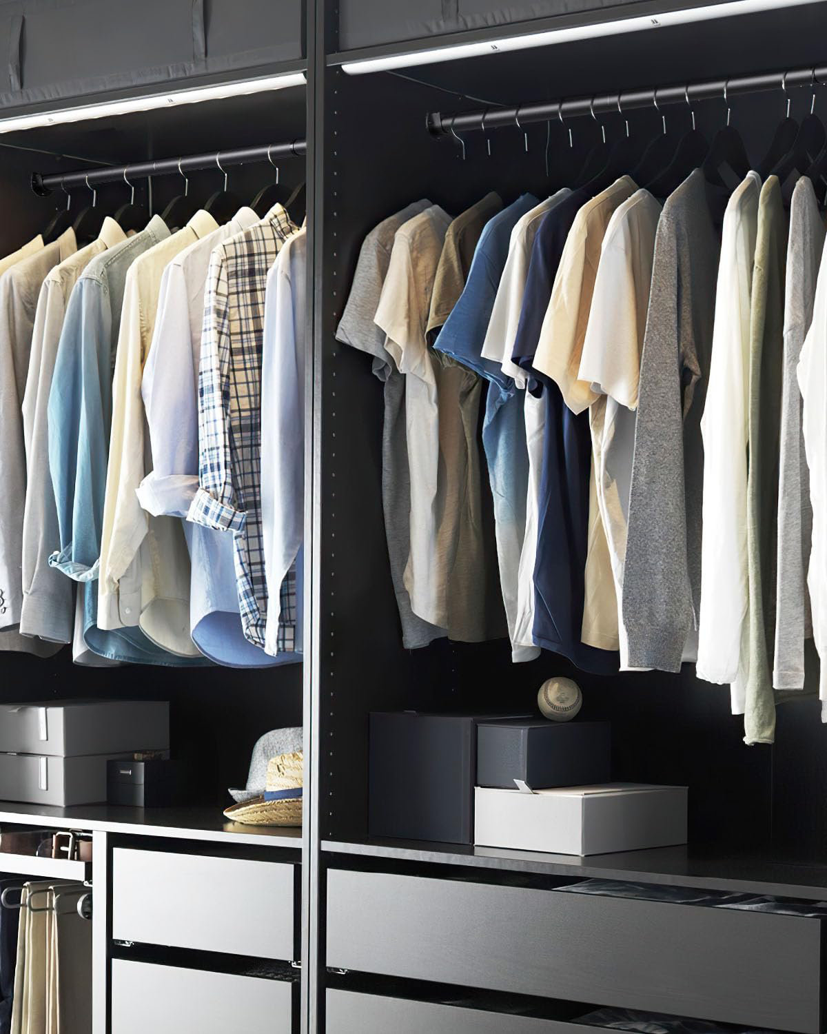 Rebrilliant Closet Clothes Rail, 17 To 84 Inch Adjustable Metal Closet ...