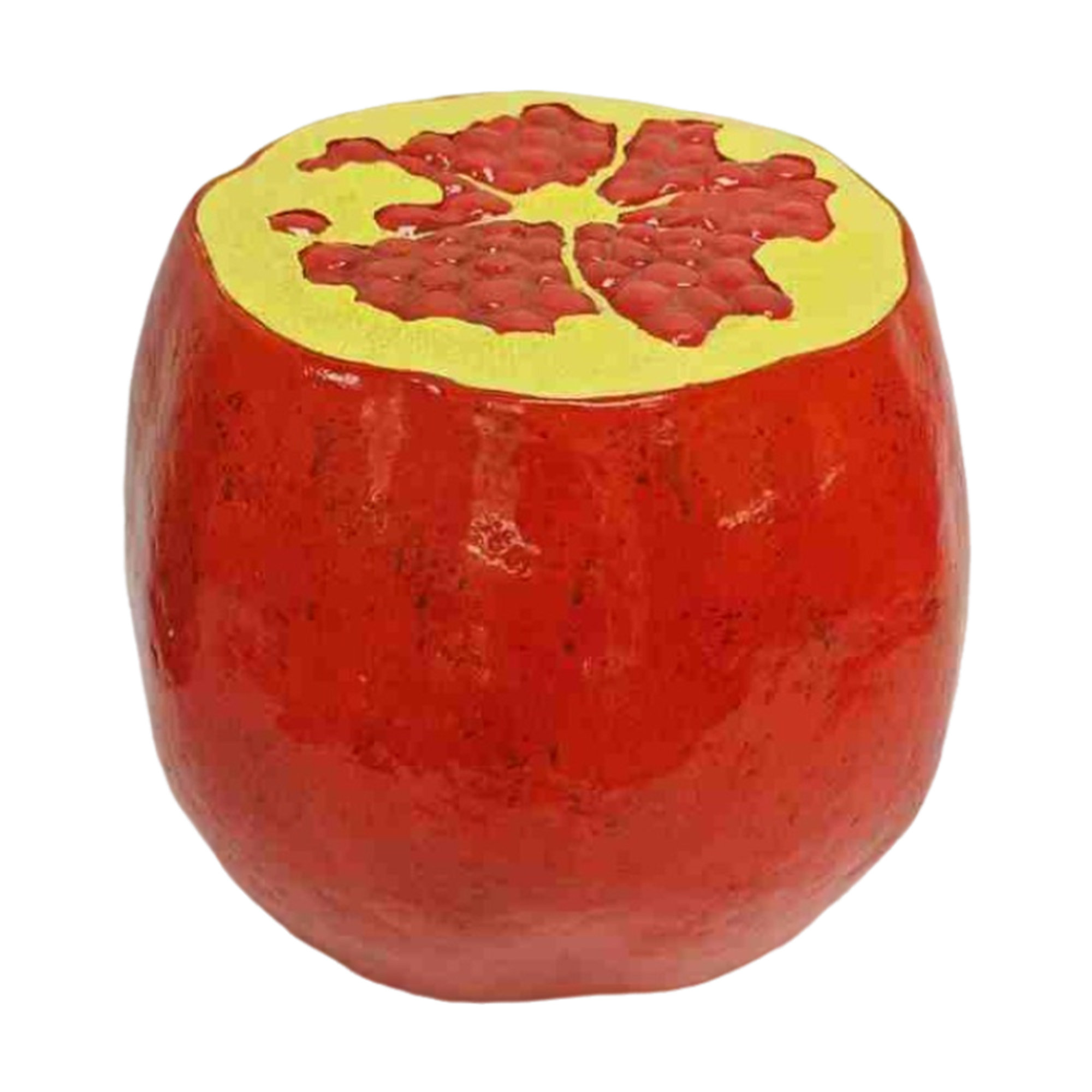 Union Rustic Pomegranate Fruit Stool, 13.4"Oversized Resin Stool, Side ...