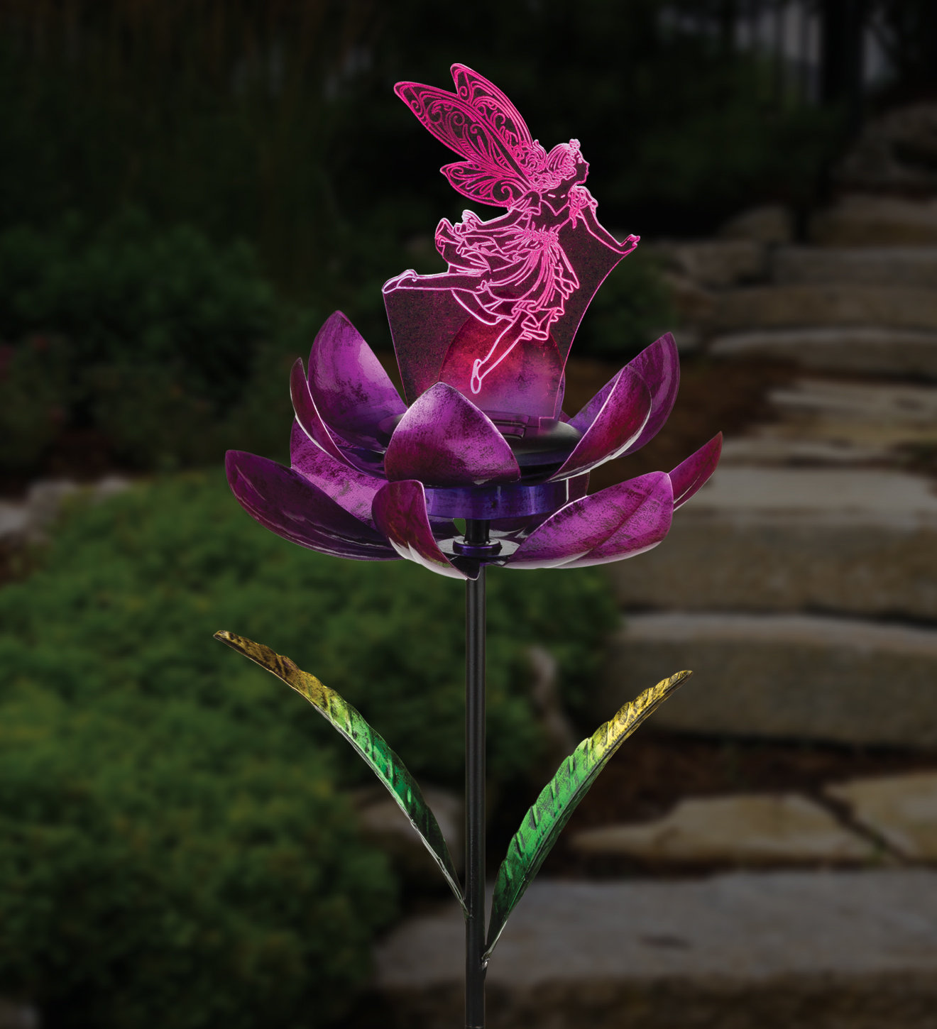 Arlmont & Co. Illusion Solar Spinner Stakes & Reviews | Wayfair