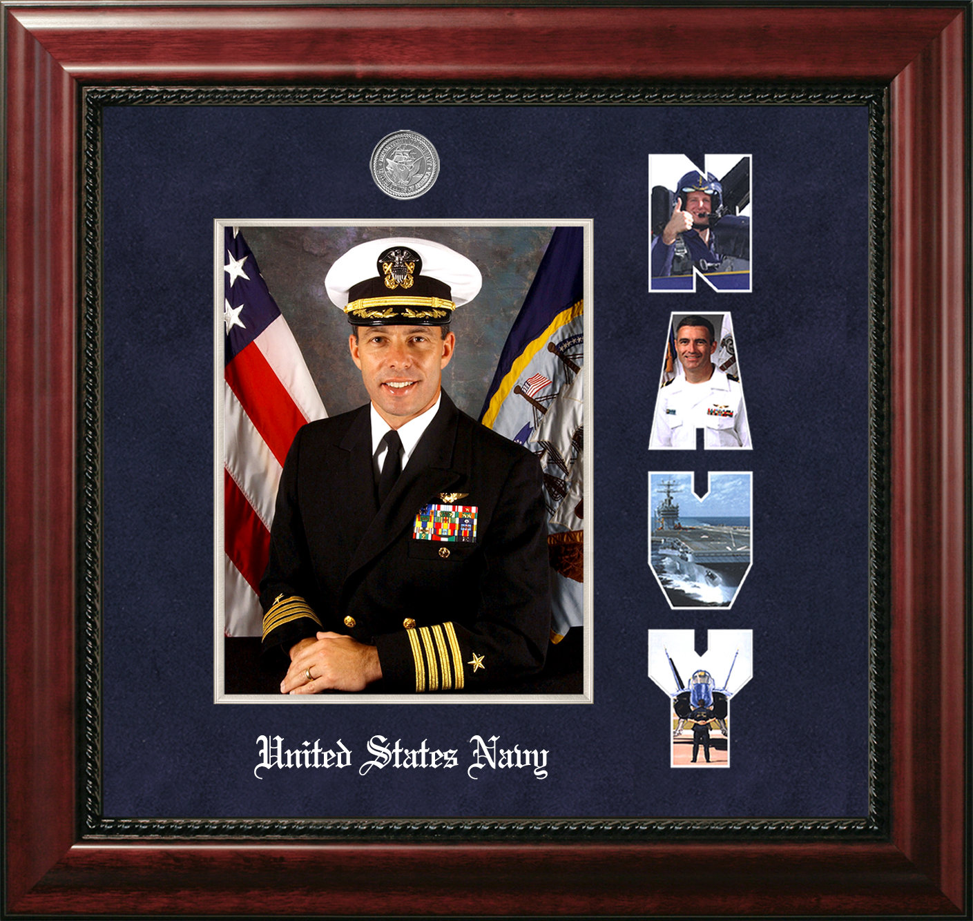 Patriot Frames Navy Portrait Executive Picture Frame | Wayfair