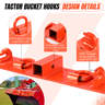 Qeetex Tractor Bucket Grab Hook Kit, Bolt-On Compact Tractor Hooks with ...