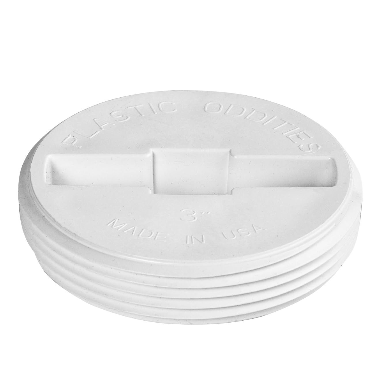 Supply Giant 4 in. White PVC DWV Flush Cleanout Plug, Male Pipe Thread ...