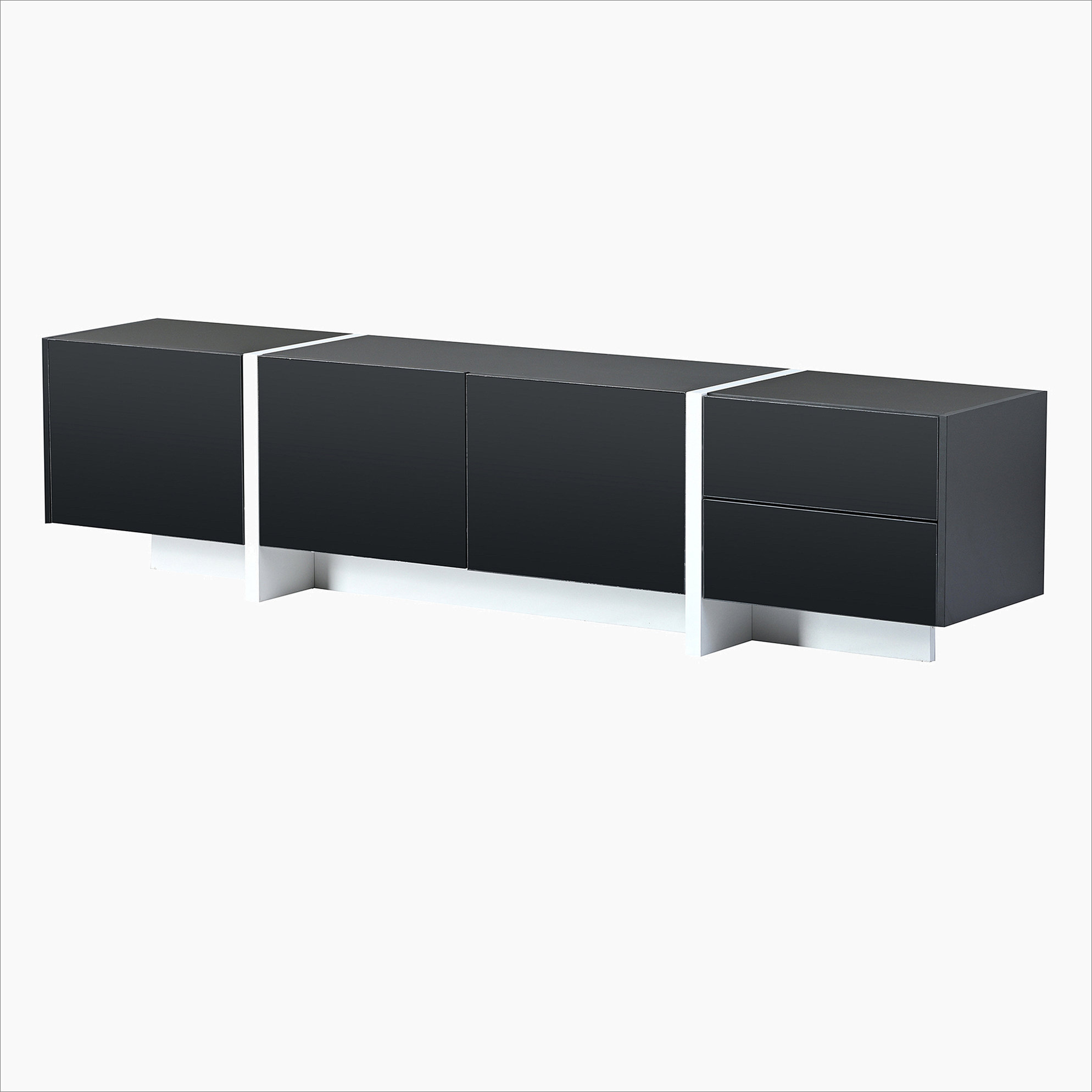 DSUNNER TV Stand, Unique Style TV Console Table for TVs Up to 70", TV ...