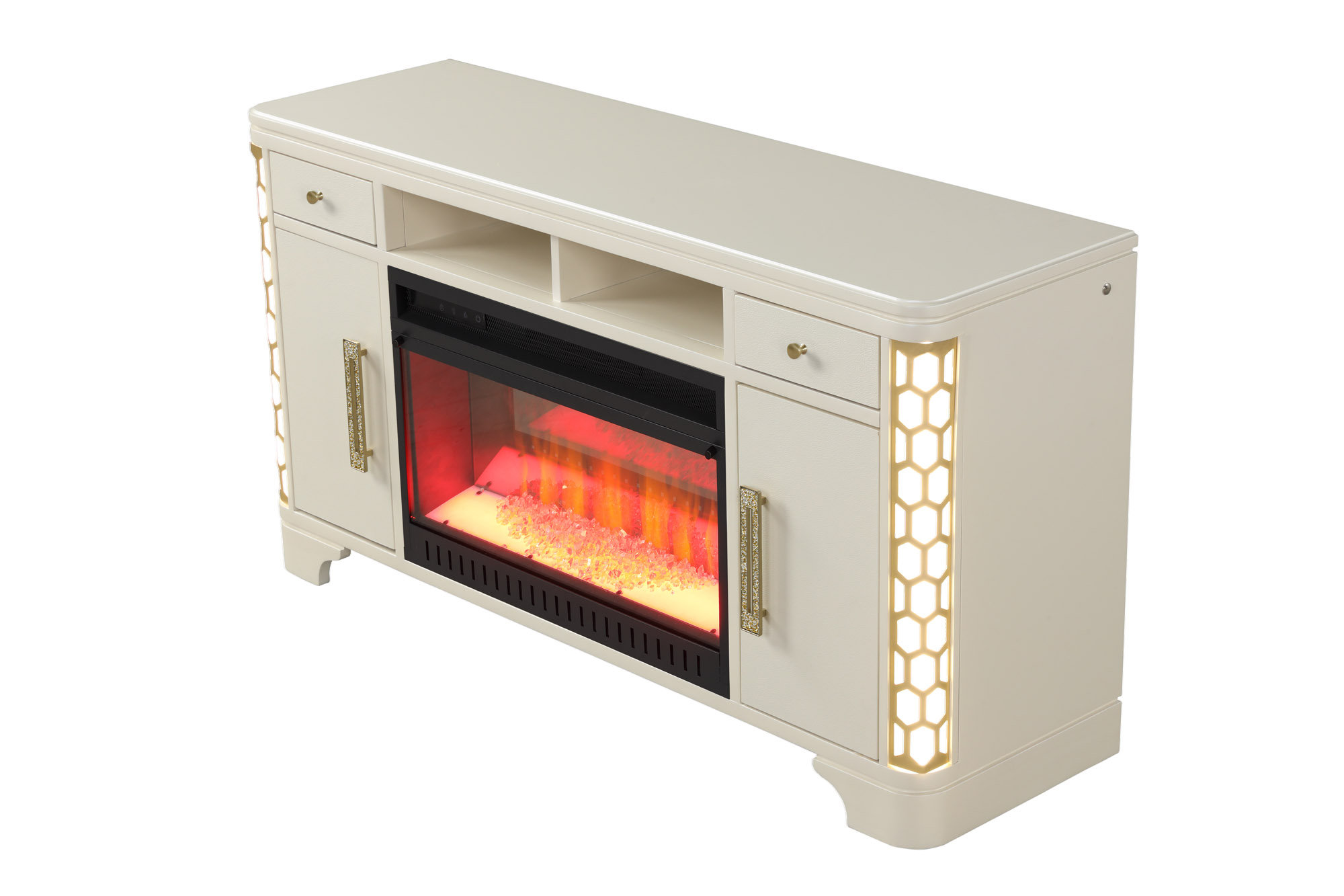 Corrigan Studio® TV Stand With Electric Fireplace | Wayfair