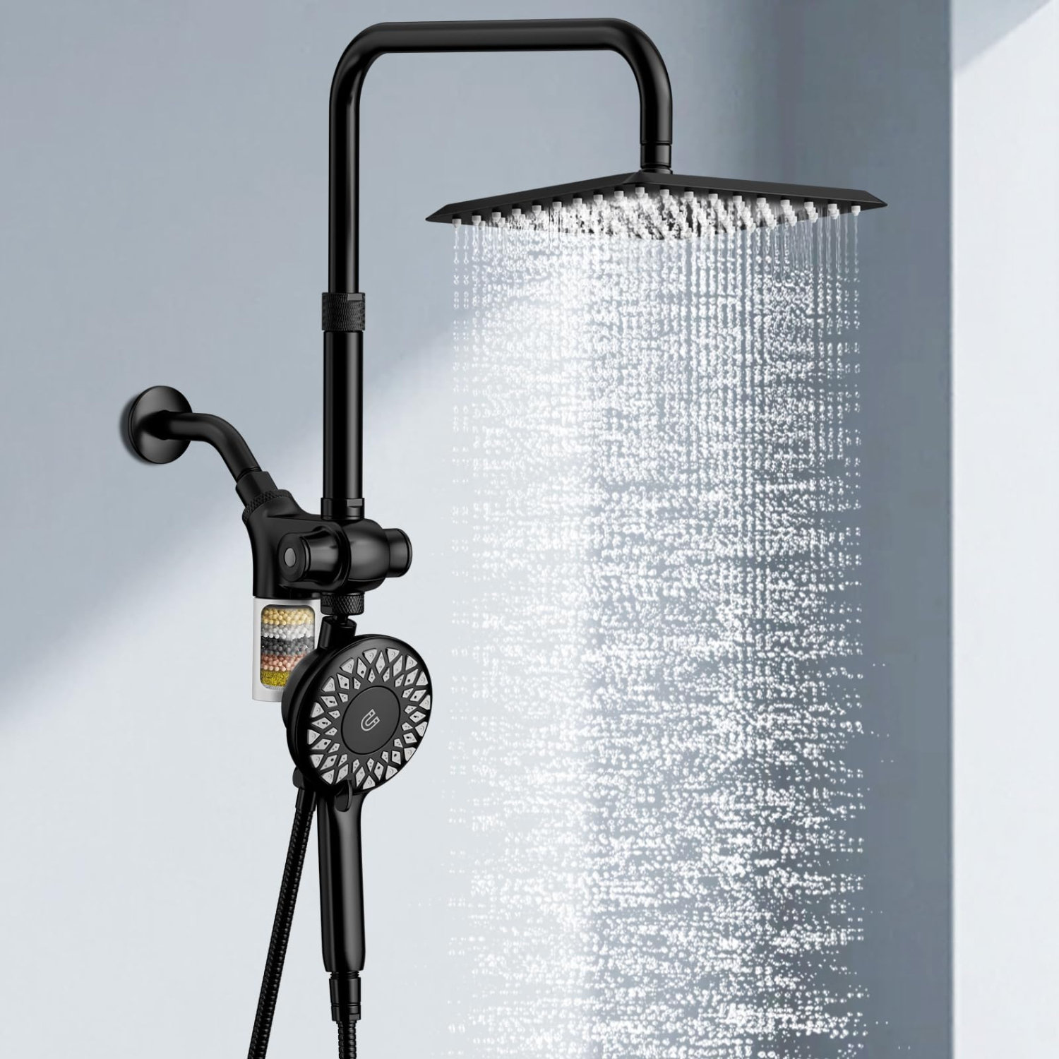OLHAV Dual Shower Heads with Handheld Spray Combo, Magnetic Filtered ...