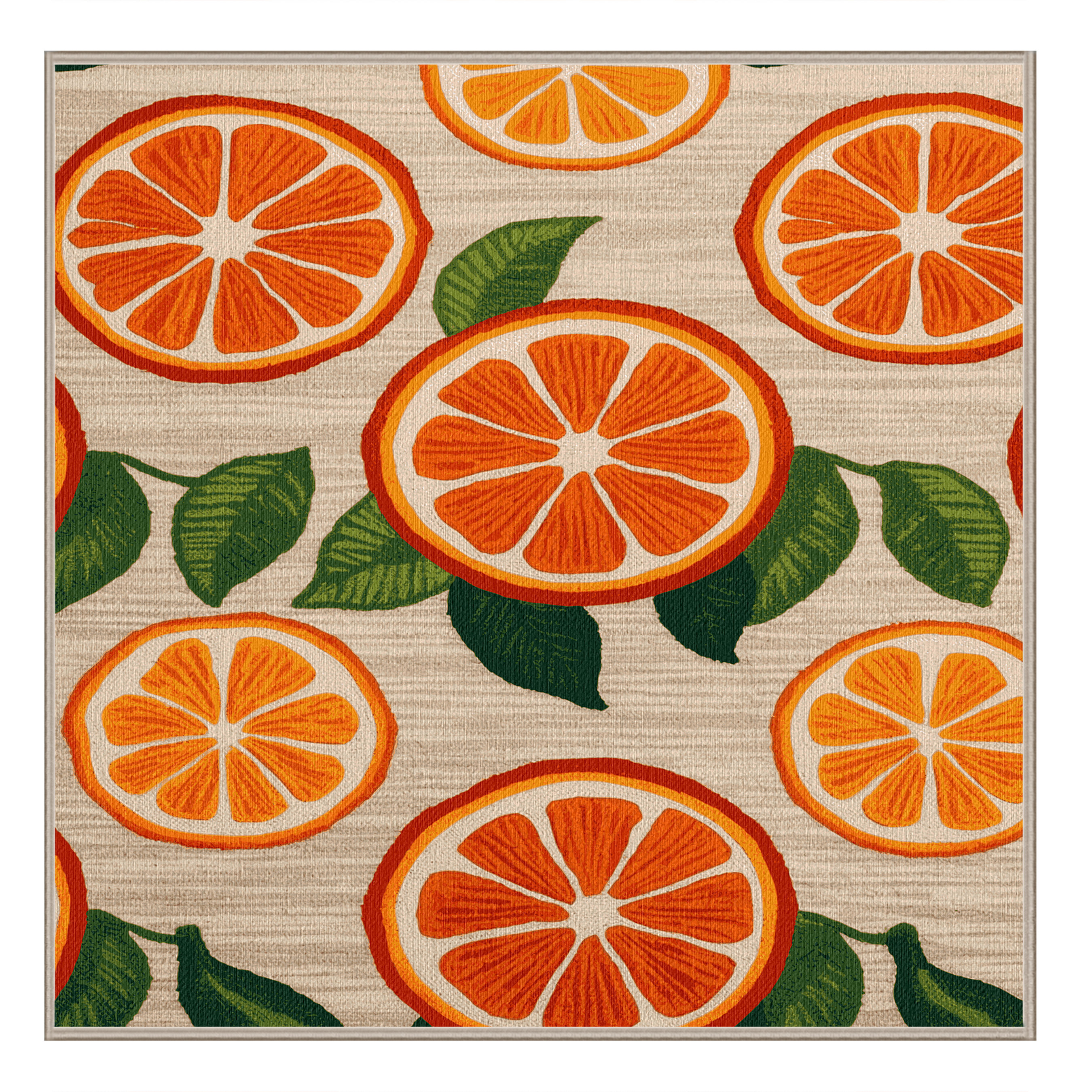 Bayou Breeze Washable Tangor Fruits Area Rug | Wayfair