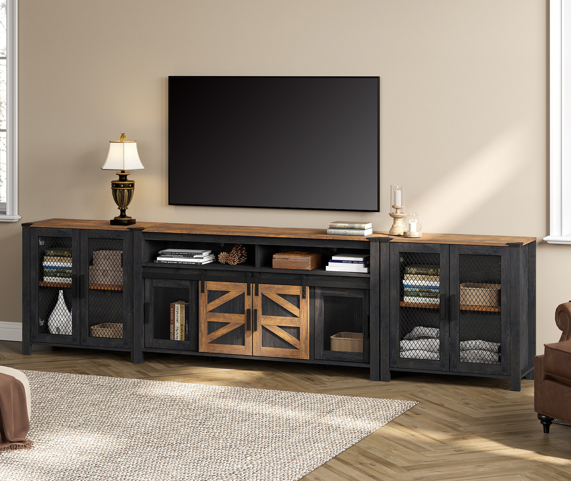 Rosalind Wheeler Red Barrel Studio® 3 In 1 Tv Stand Set For Ups To 100 ...