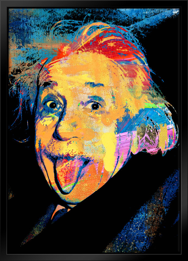 ATX Art Group LLC Einstein Pop Art-Giclee on Canvas with Float Frame ...