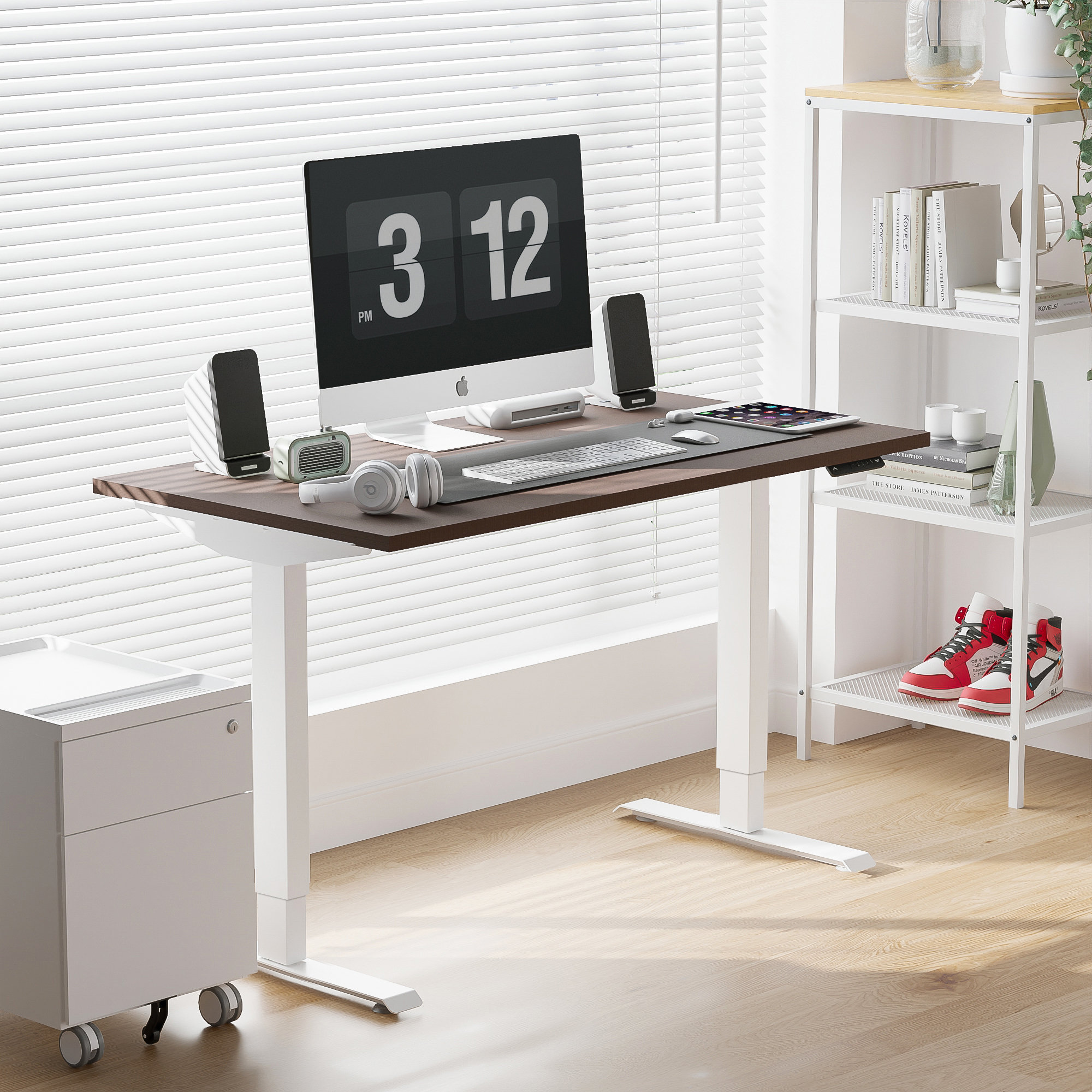 Inbox Zero Height Adjustable Standing Desk & Reviews | Wayfair