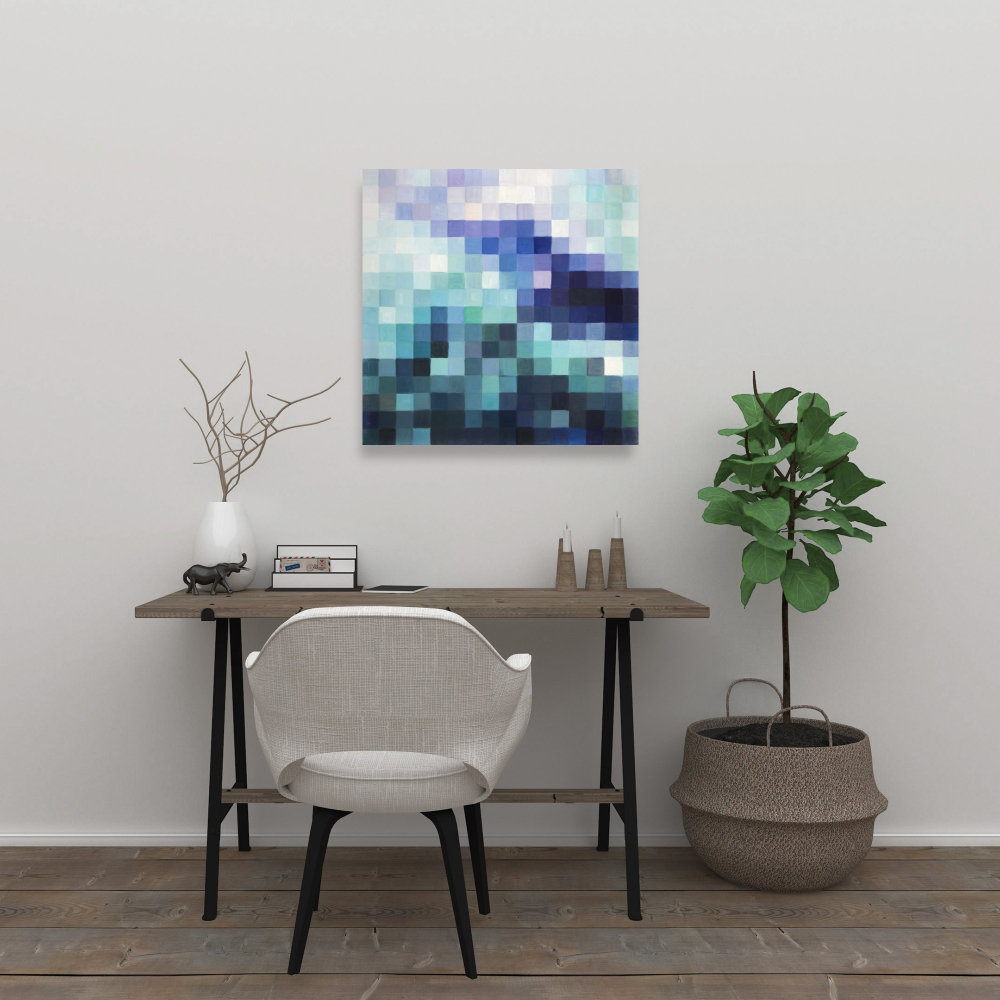 Begin Edition International Inc. Pixelized Landscape Abstract Shapes ...