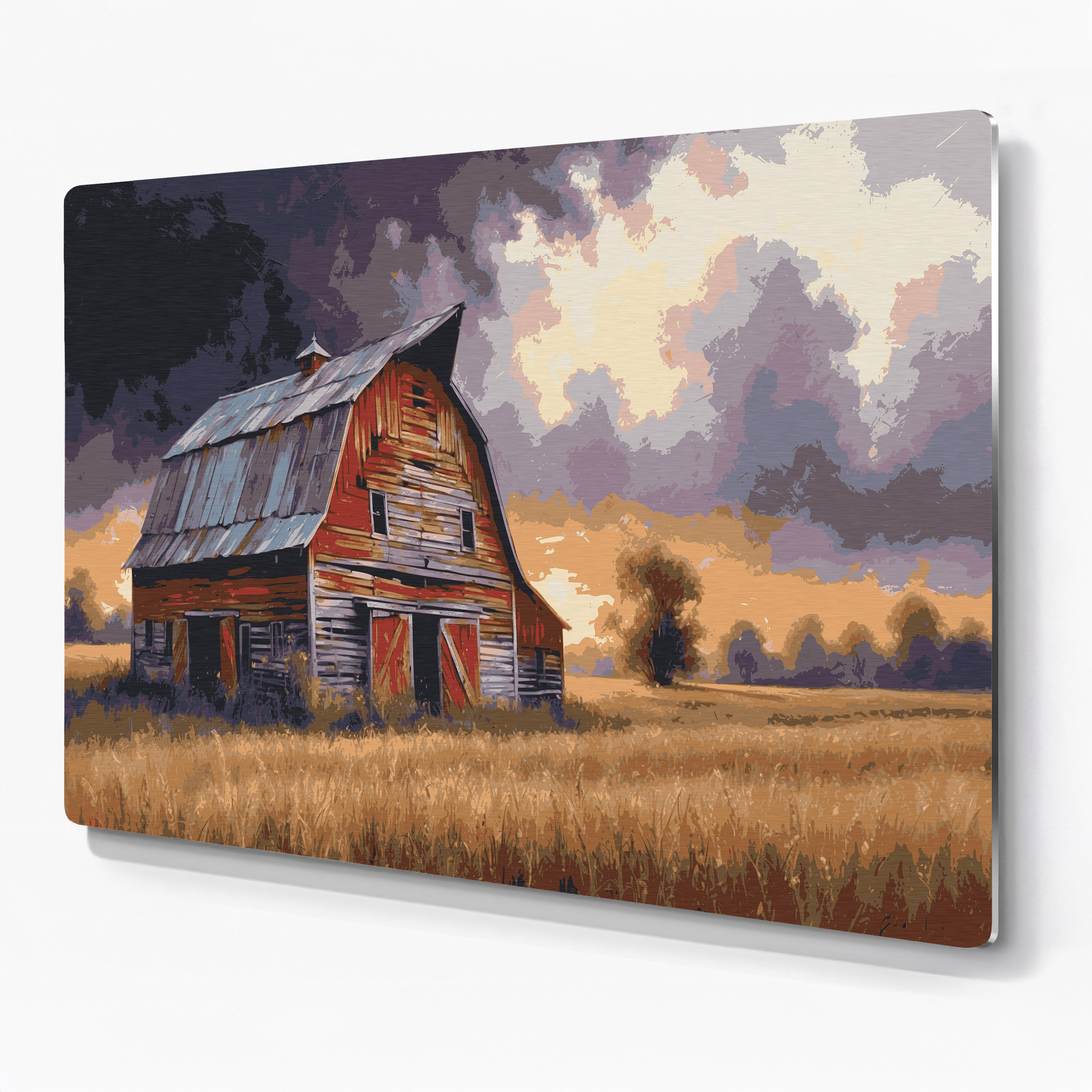 Hokku Designs Thanksgiving Barn and farmhouse scenes Black Metal Wall ...