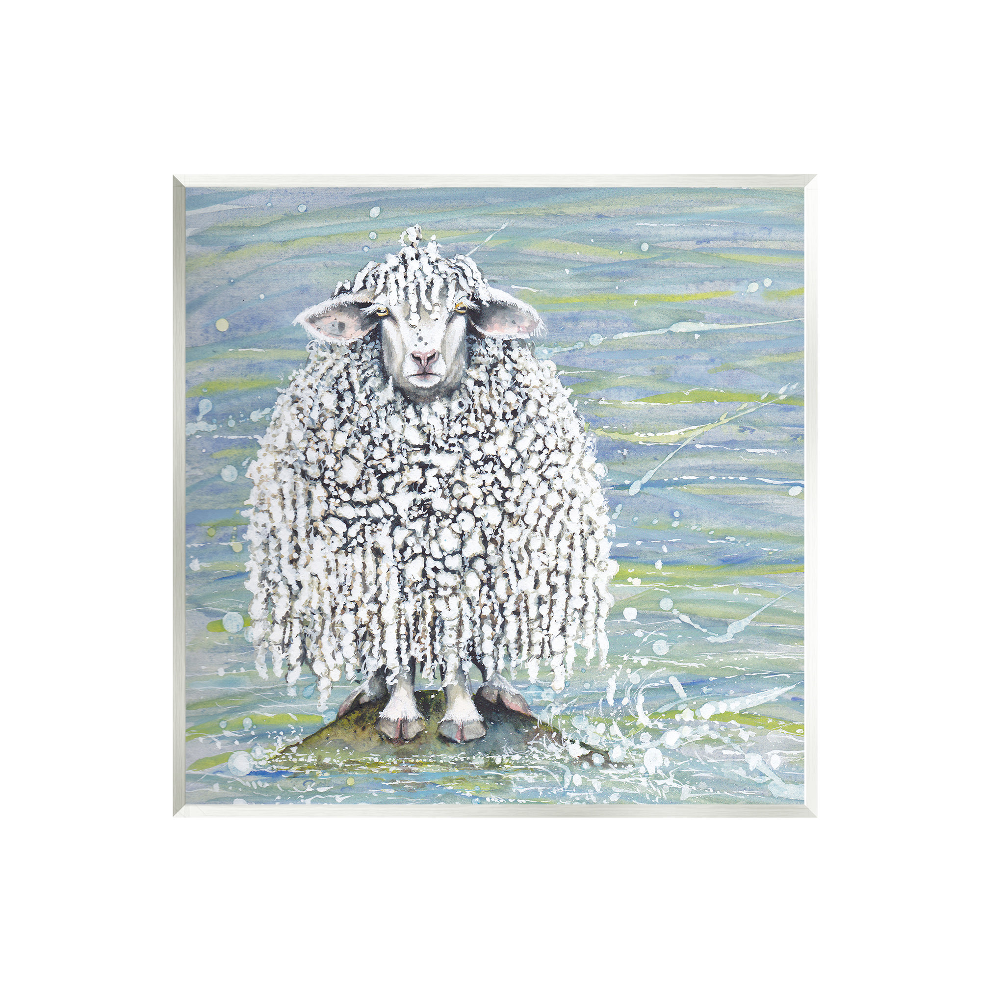 Stupell Industries Abstract Sheep Modern Splatter by Maggie Vandewalle ...