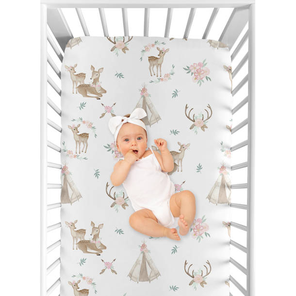 Sweet Jojo Designs Deer Floral 5 Piece Toddler Bedding Set & Reviews ...
