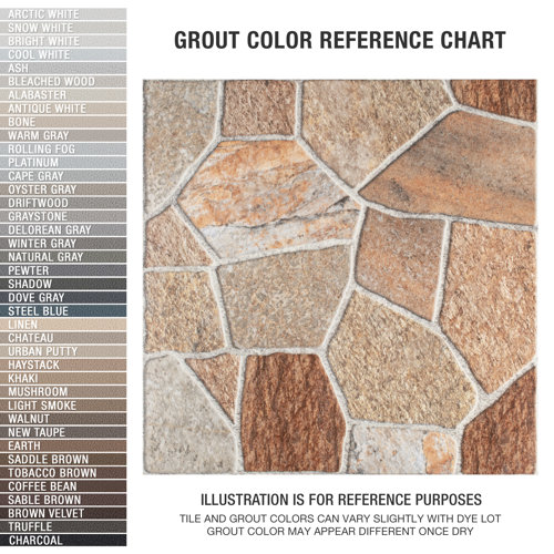 Merola Tile Leticia 17 3/4" x 17 3/4" Ceramic Stone Look Field Wall ...