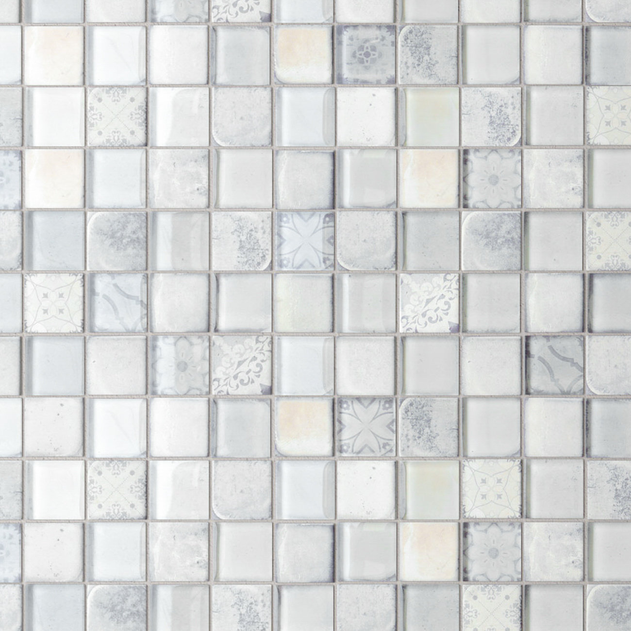 Supreme Tile Classic Roman 2" x 2" Glass Grid Mosaic Wall Tile ...