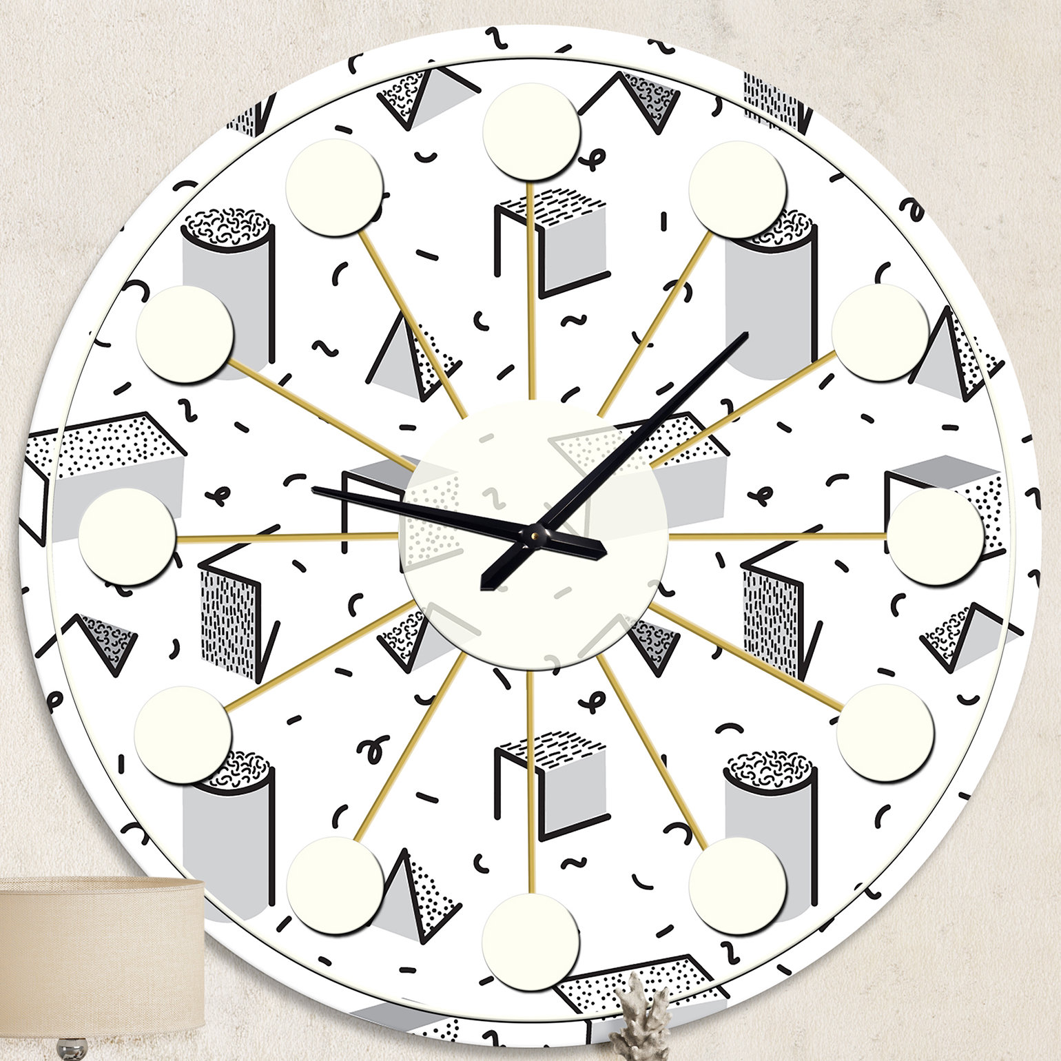 East Urban Home Geometric Retro Design IV - Mid-Century Modern wall ...