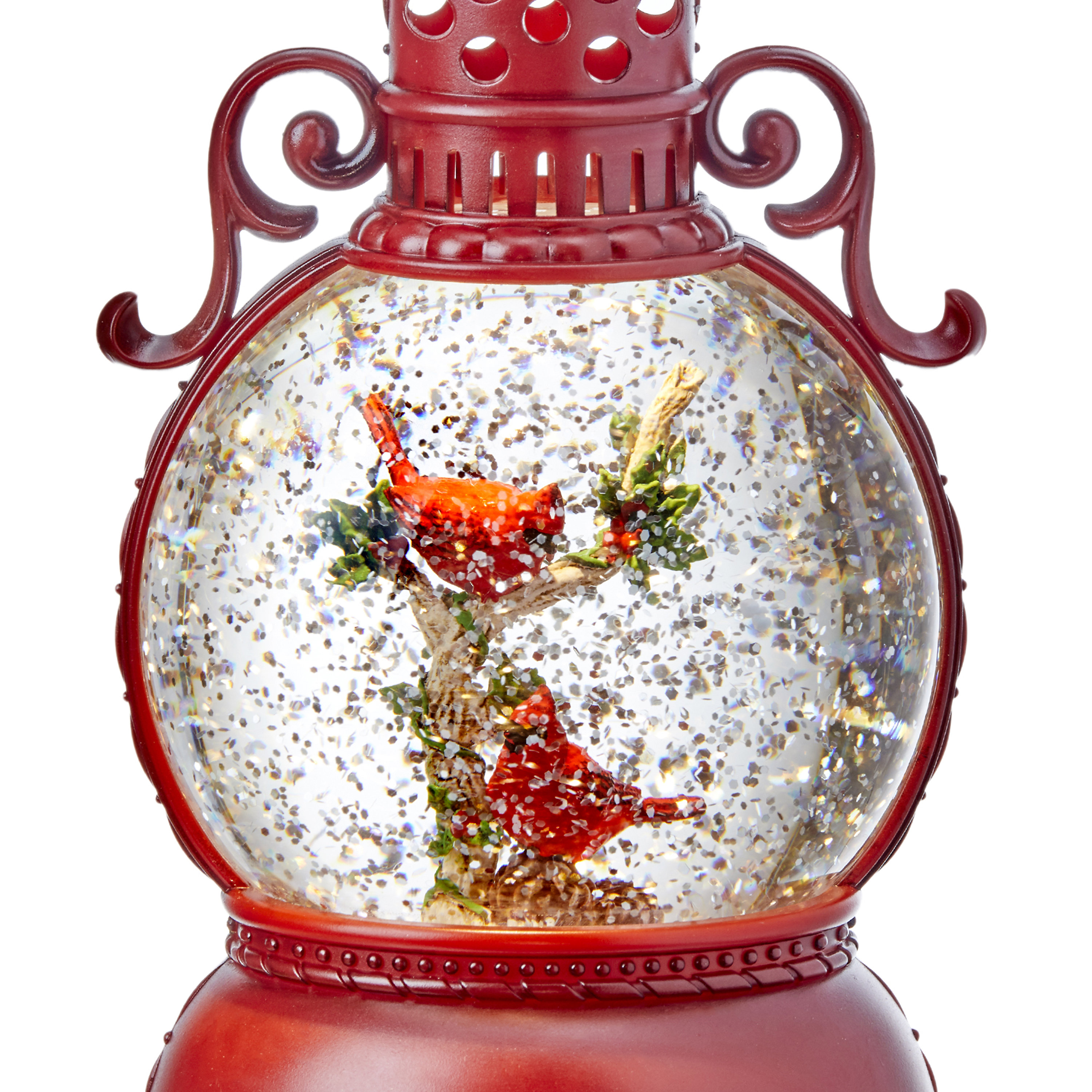 The Holiday Aisle® 8" LED Cardinal Lantern Water Globe Usb | Wayfair