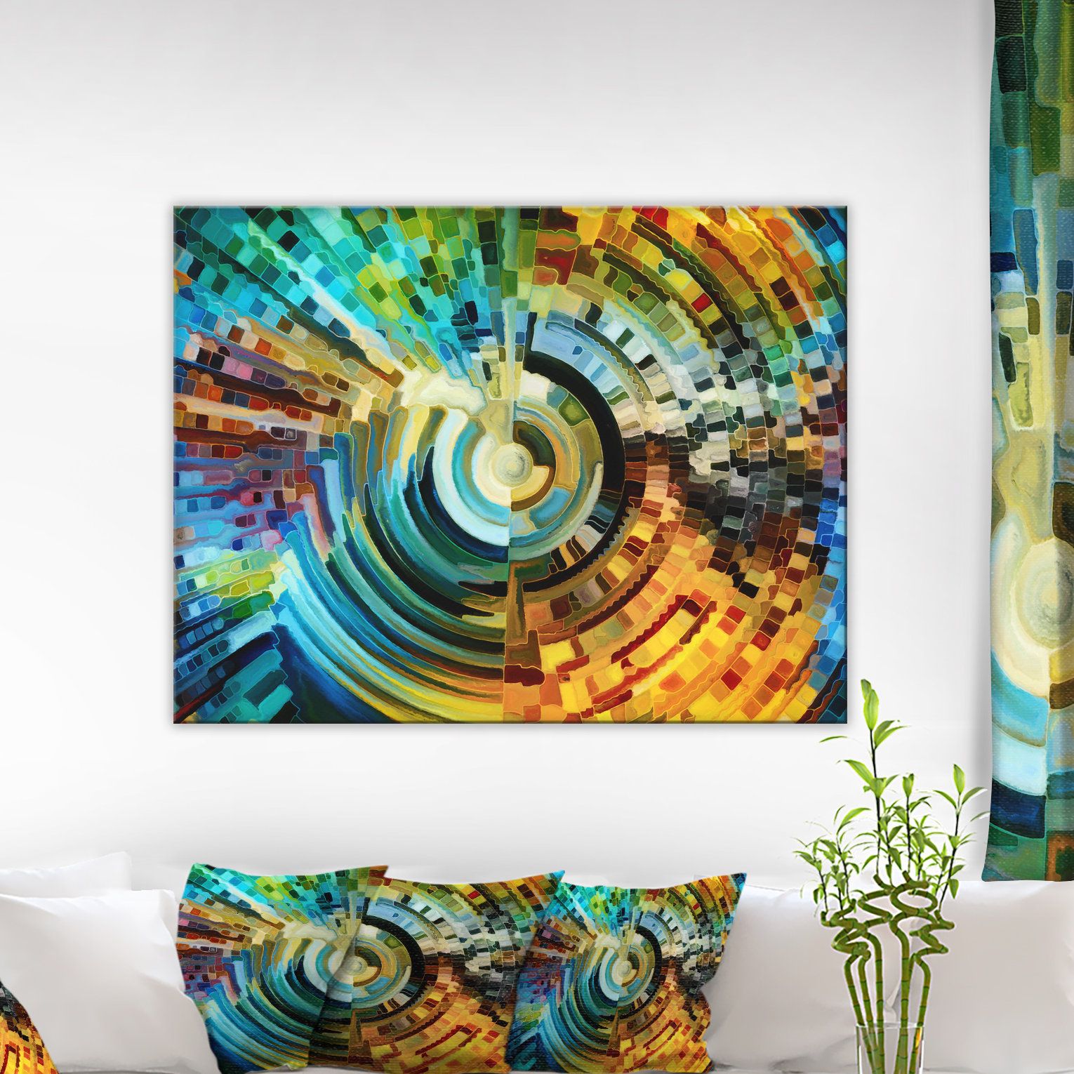 The Twillery Co.® Corwin Abstract Paths of Stained Glass - Graphic Art ...