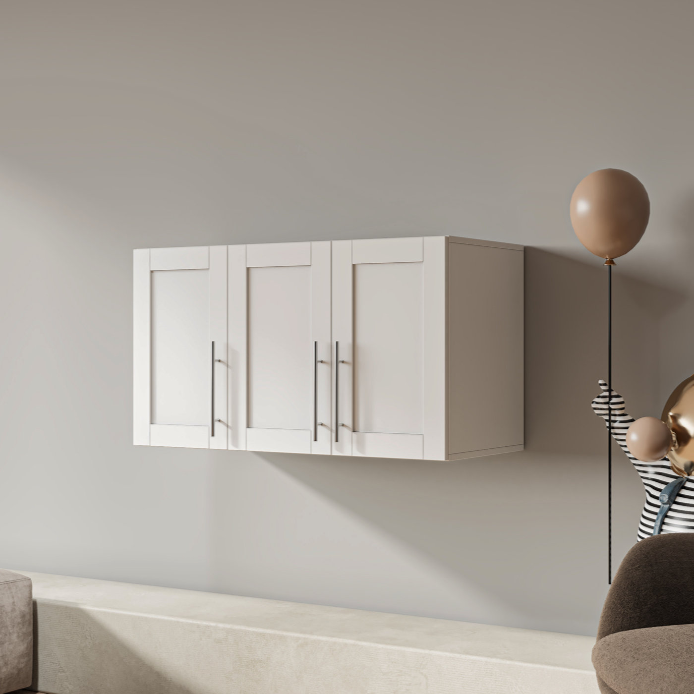 Red Barrel Studio® Stackable Wall Mounted Storage Cabinet Hanging ...