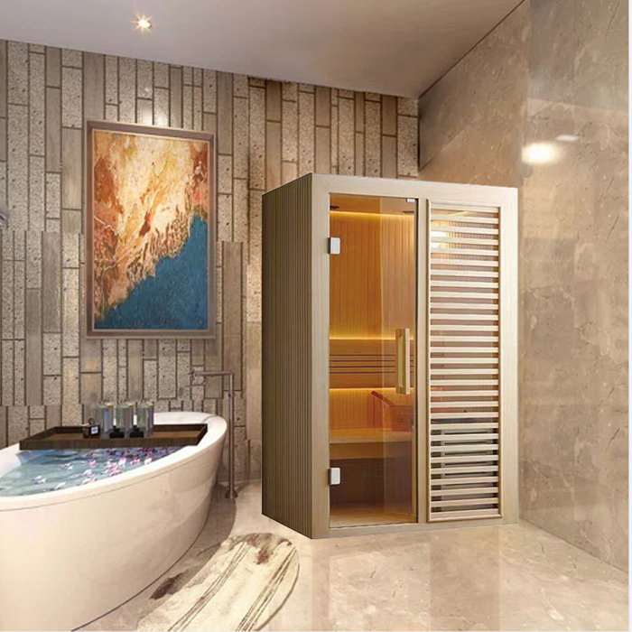 Koi Saunas 1 - Person Indoor Traditional Steam Sauna in Hemlock | Wayfair