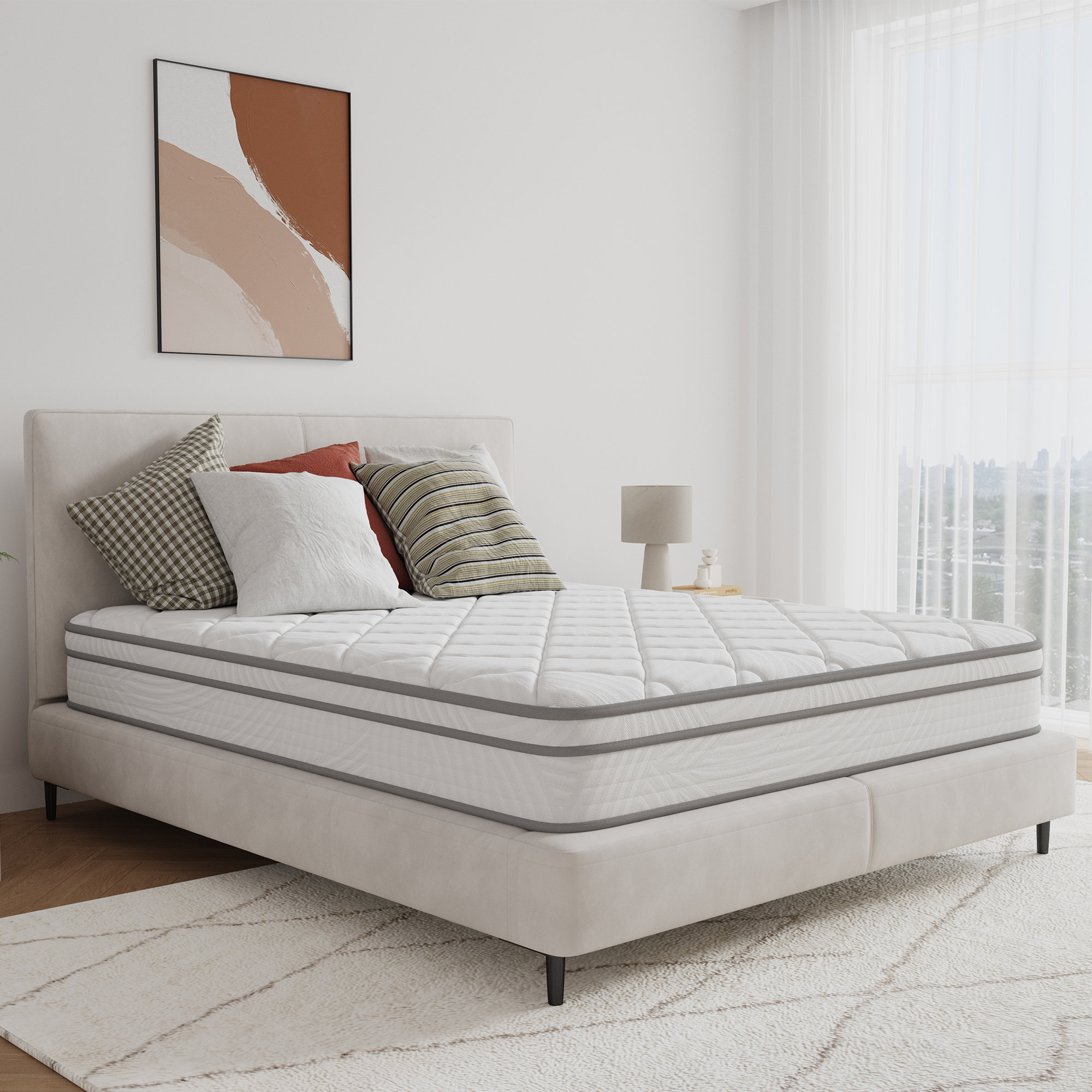 Home 10" Medium Comfort Hybrid Mattress in a Box & Reviews | Wayfair