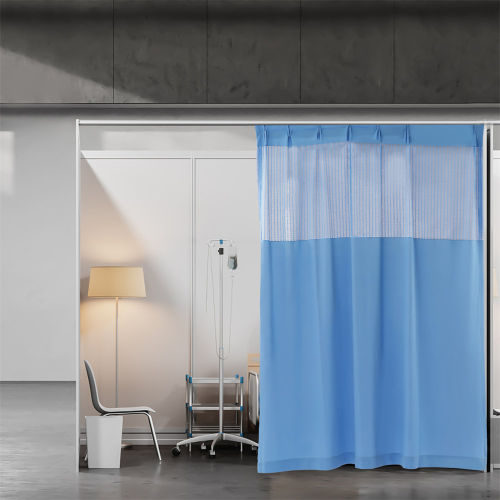 Ebern Designs Dequarious Hospital Curtain with Flat Hooks for Hospital ...