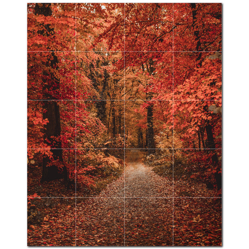 Picture-Tiles.com Autumn Photo 12'' x 12'' Satin Ceramic Decorative ...