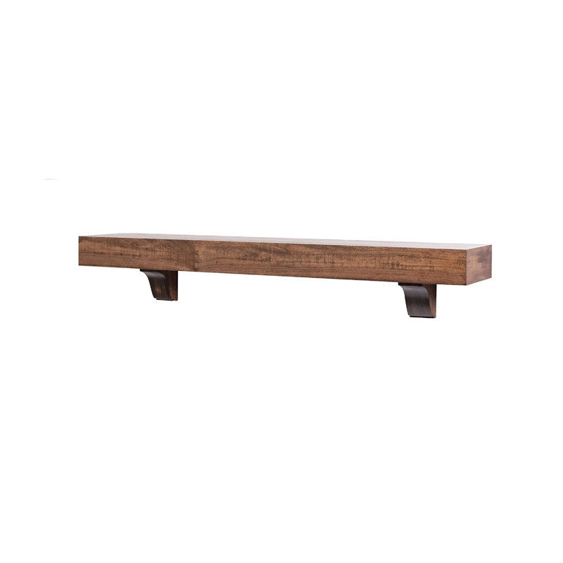Loon Peak® Enrigue Floating Mantel Shelf - Modern Poplar Wood Shelf for ...