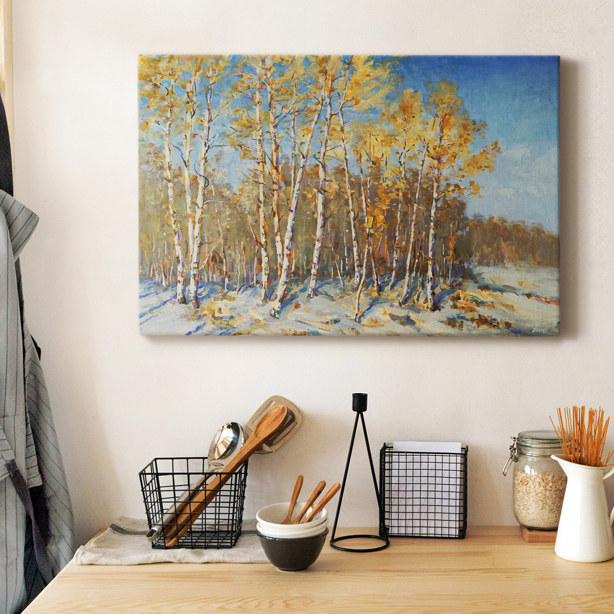 Winston Porter Autumn Trees Premium Gallery Wrapped Canvas - Ready to ...