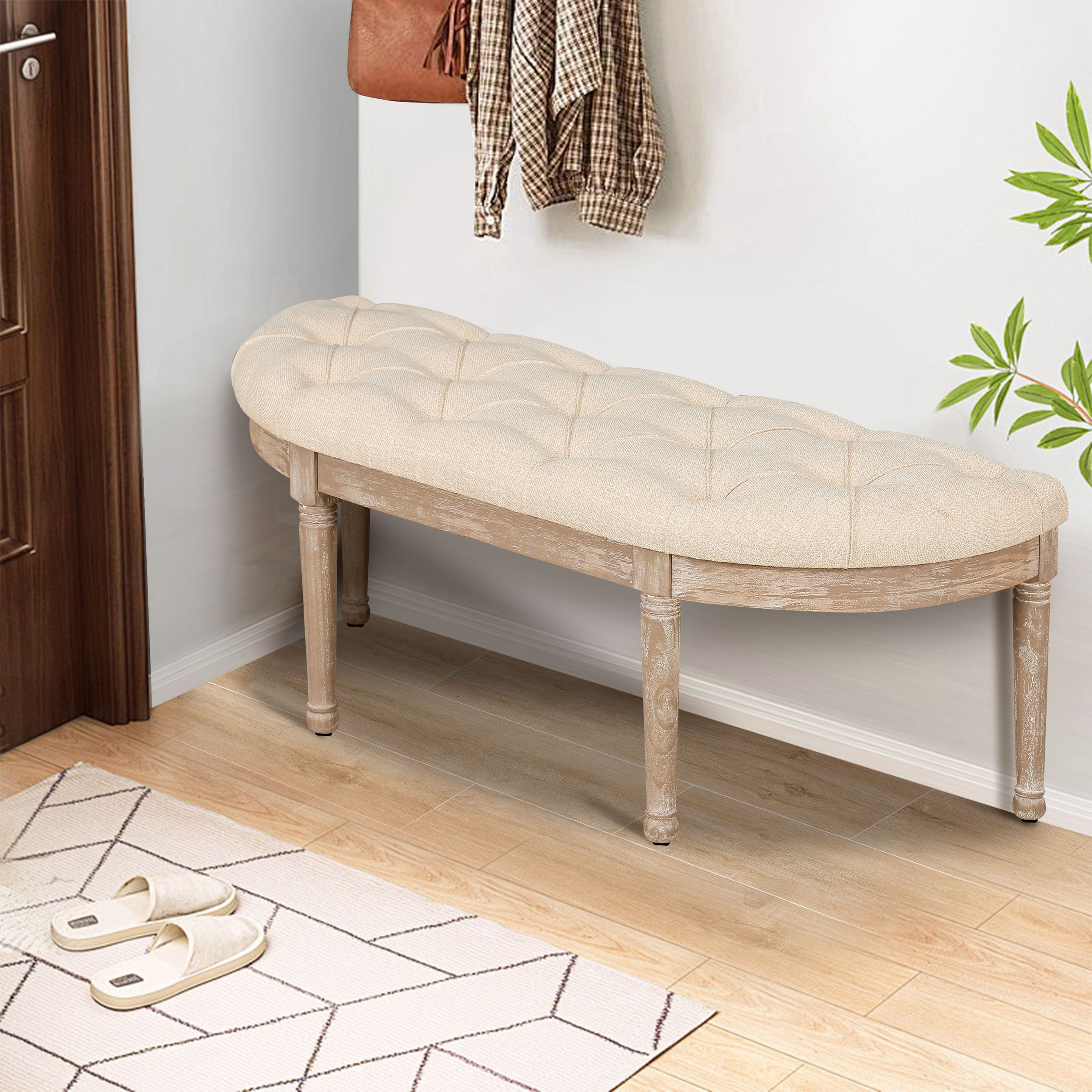 Red Barrel Studio Modern Simple Design Entryway Bench | Wayfair