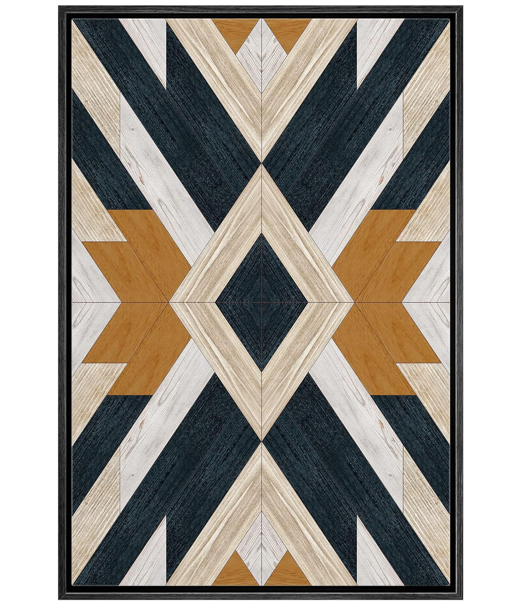 IDEA4WALL Geometric Western Shape Western Decor Brown Diamond Insignia ...