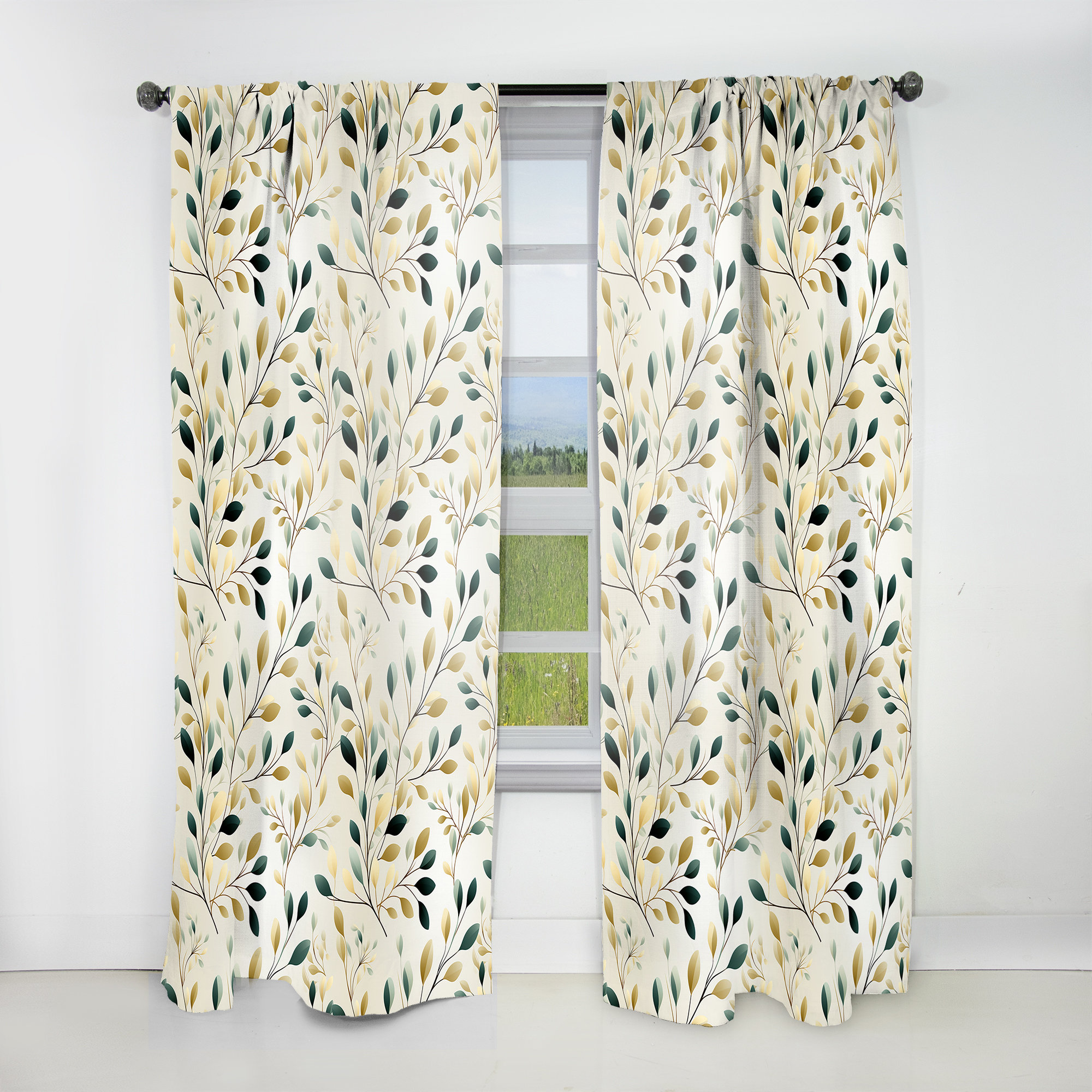 Design Art Organic Zen Iv - Bohemian Curtain - Velvet Room Darkening ...