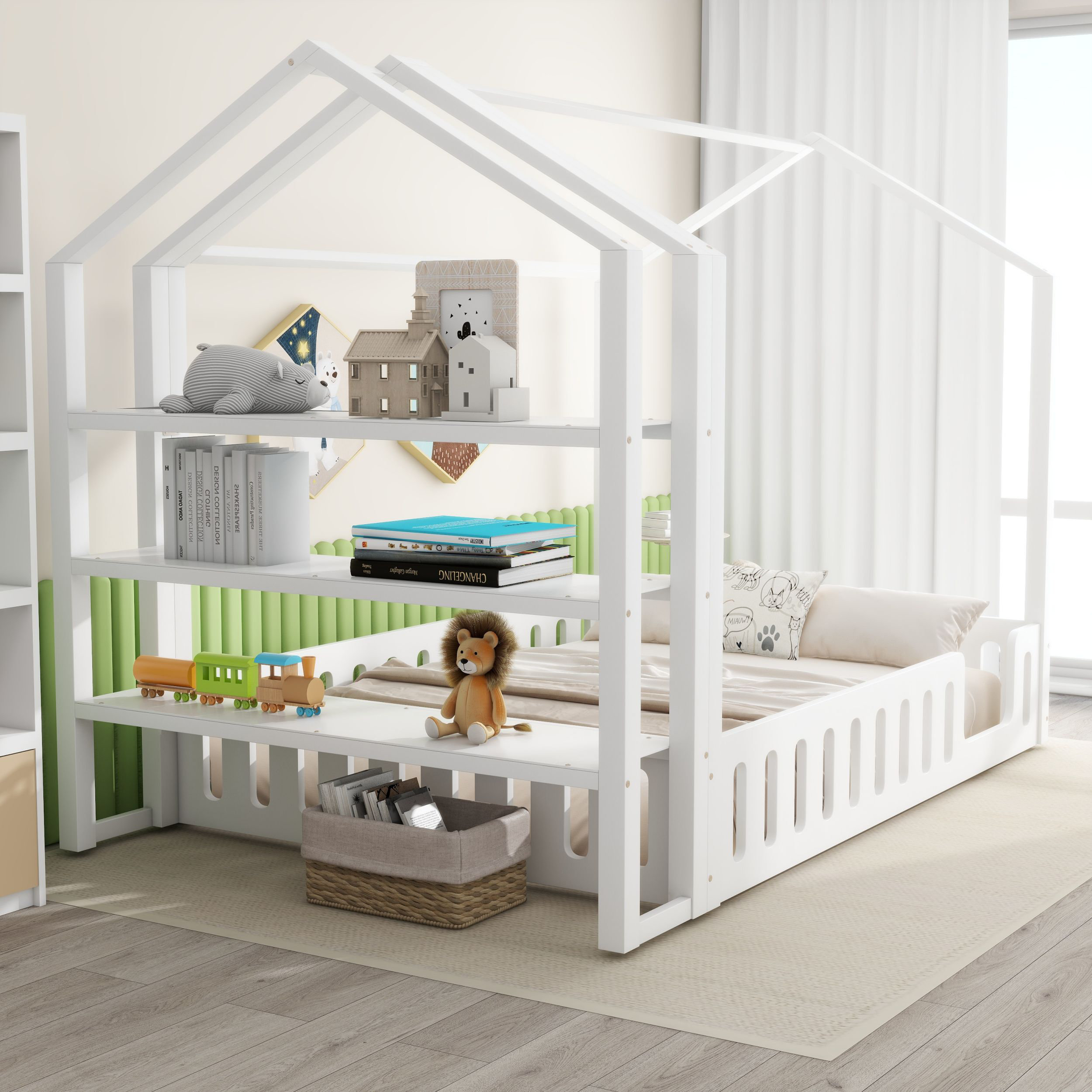 Harper Orchard Log Cabin Bed With Enclosure - Wayfair Canada