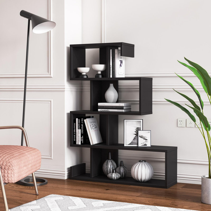 Ebern Designs Jaquelene Geometric Bookcase | Wayfair