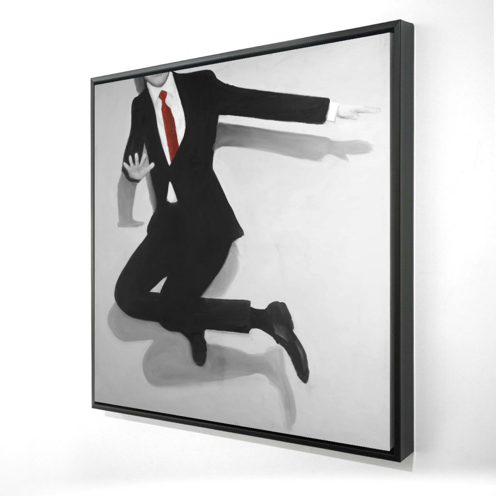 Latitude Run® Classical jumping man - 24"x24" Framed canvas - Wayfair ...