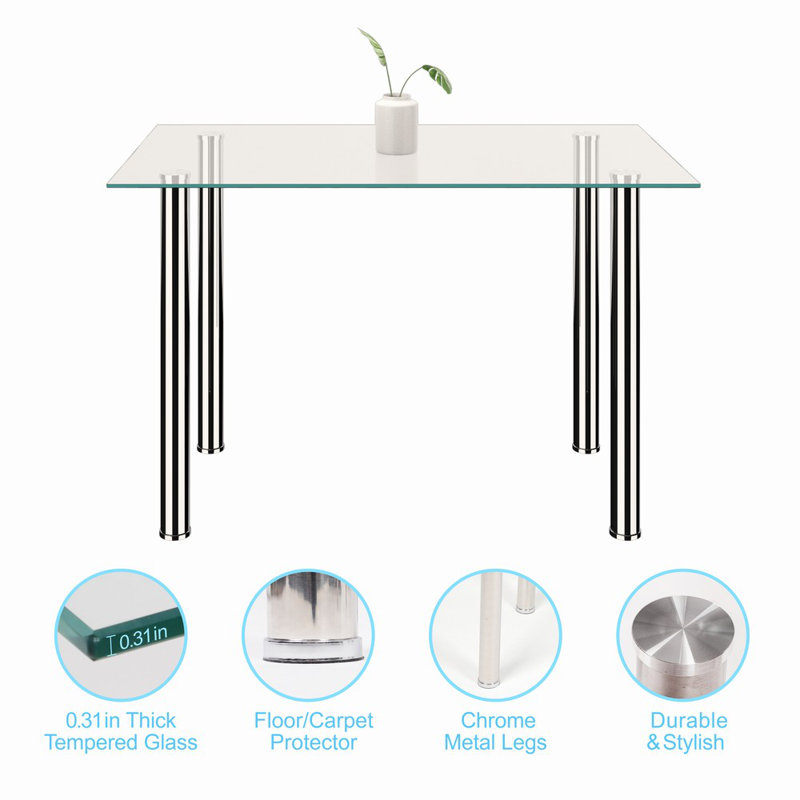 Metro Lane Callison 120Cm Long Dining Table | Wayfair.co.uk