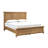 Benjara Seny Queen Bed, Rustic Design, Picture Frame Mouldings, Honey ...