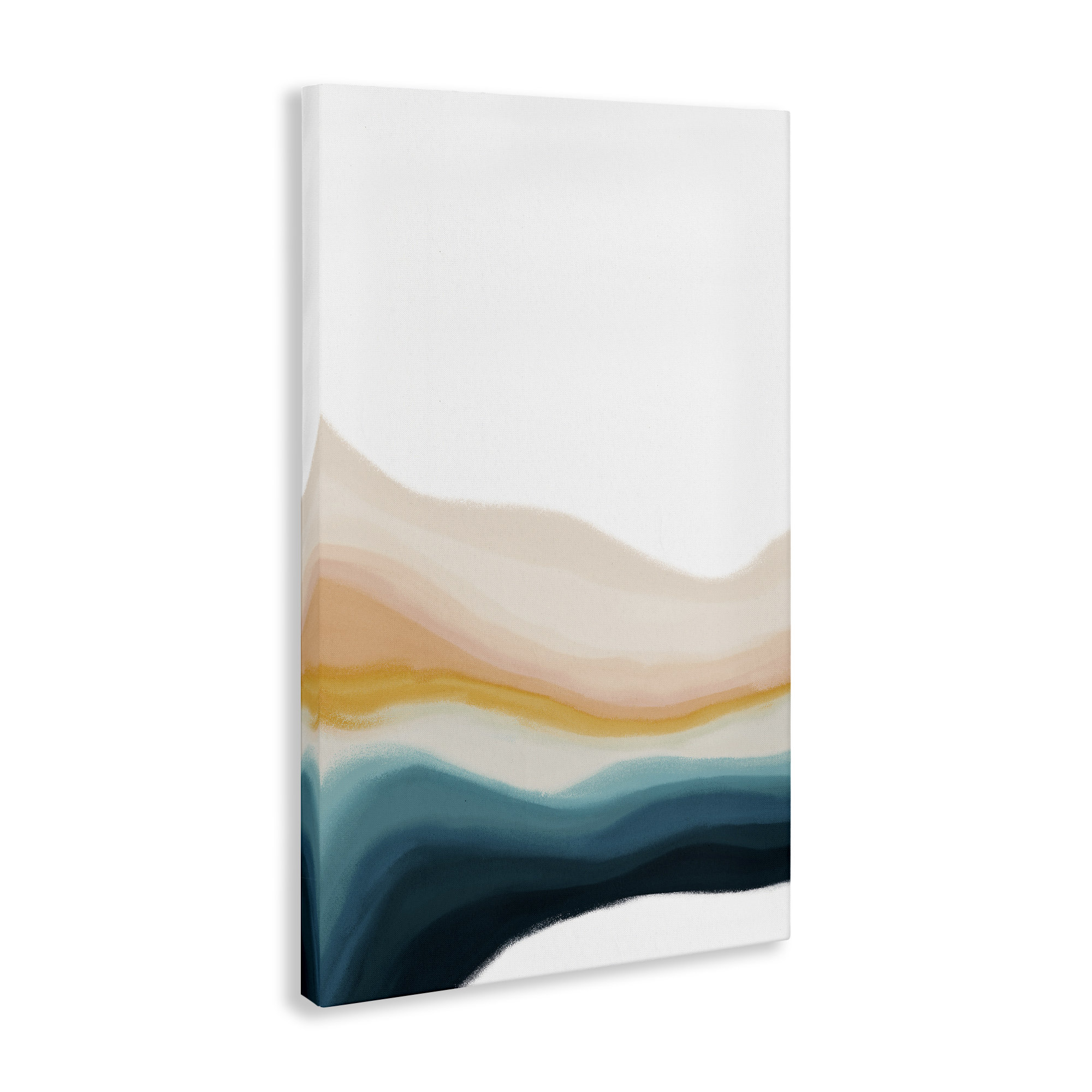Wrought Studio™ Peach Swirl Landscape Floater Canvas by JJ Design House ...