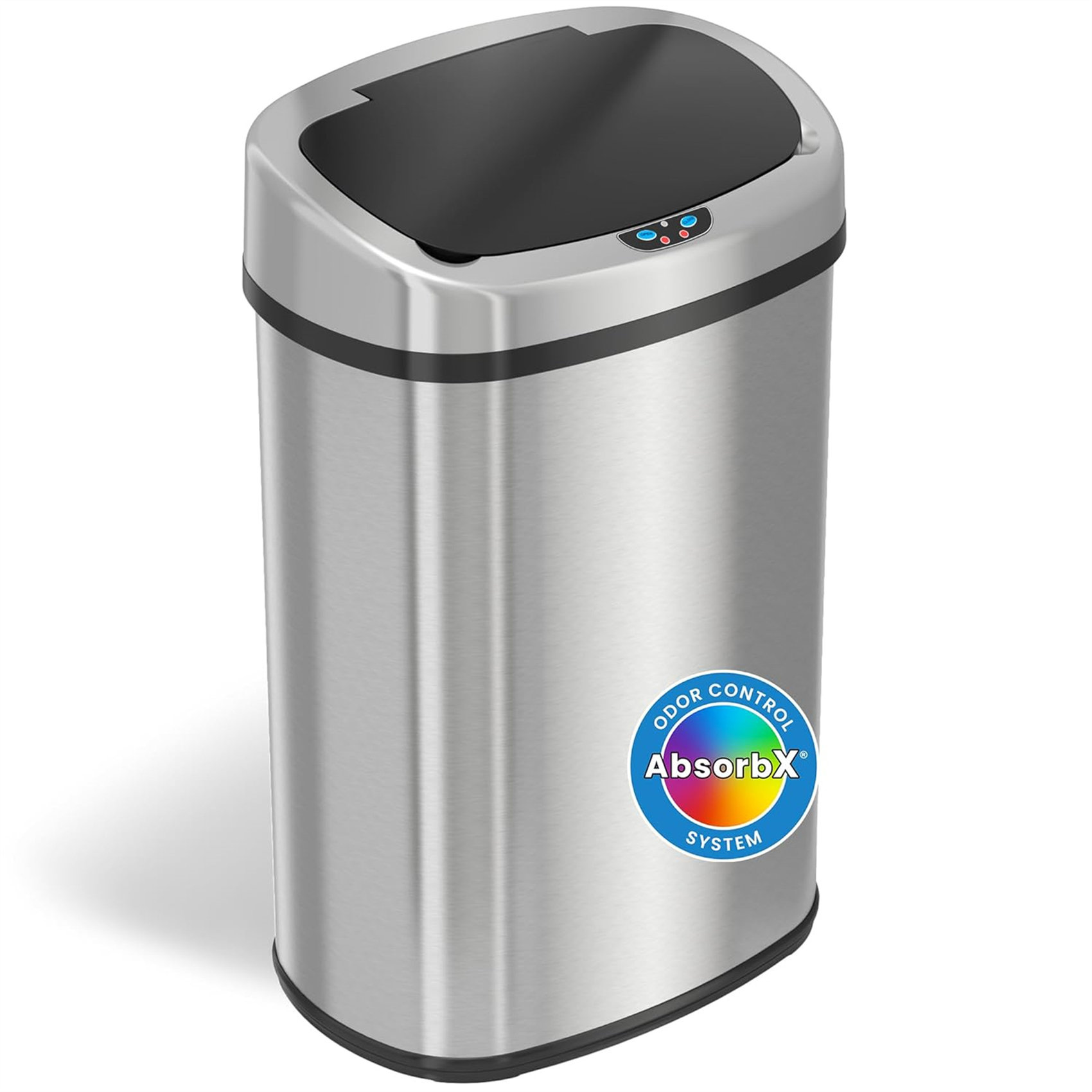 TELA 13G Stainless Steel Trash Can, Oval Auto Garbage Can, Odour ...