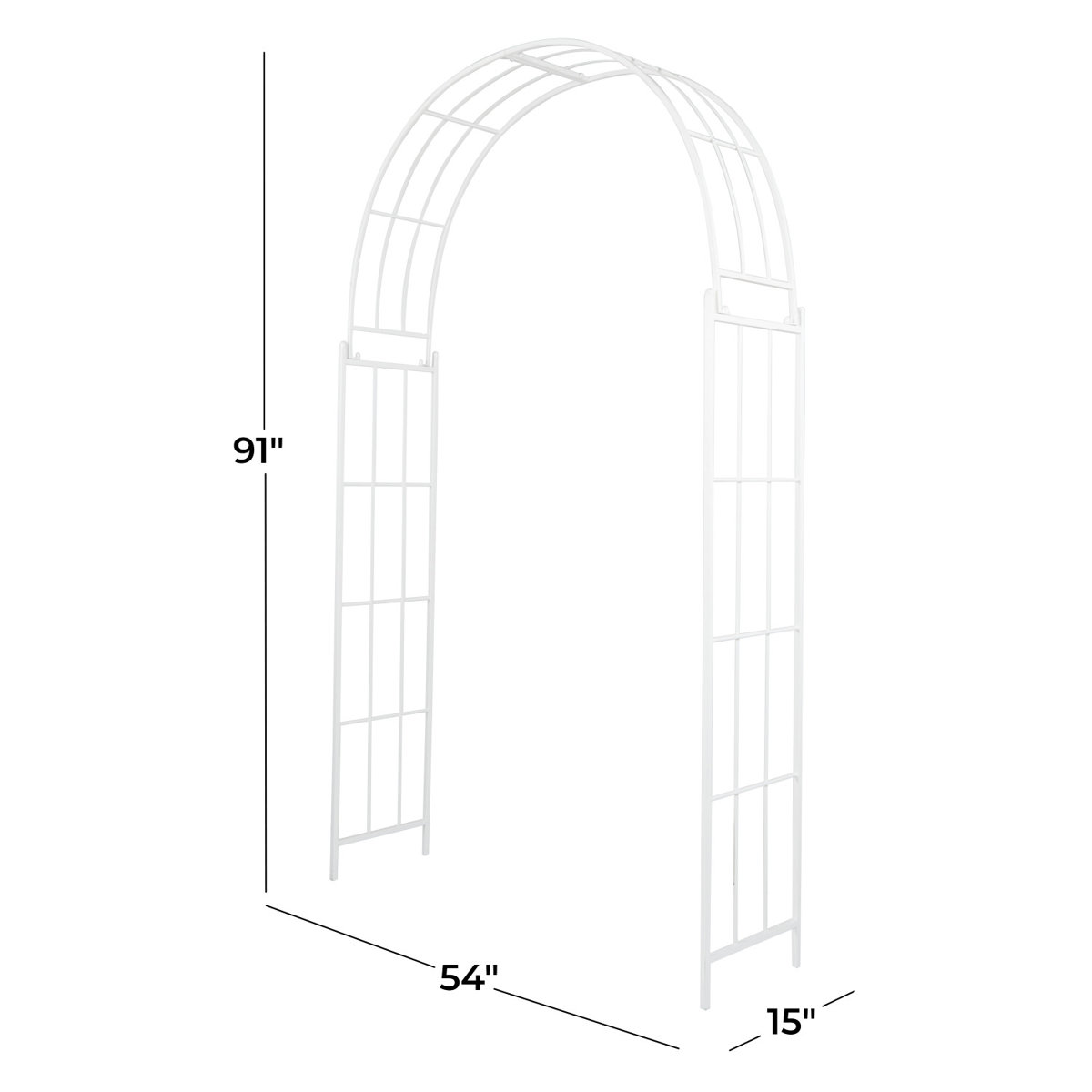 Red Barrel Studio® Coletin Metal Indoor Outdoor Arched Garden Arbor ...