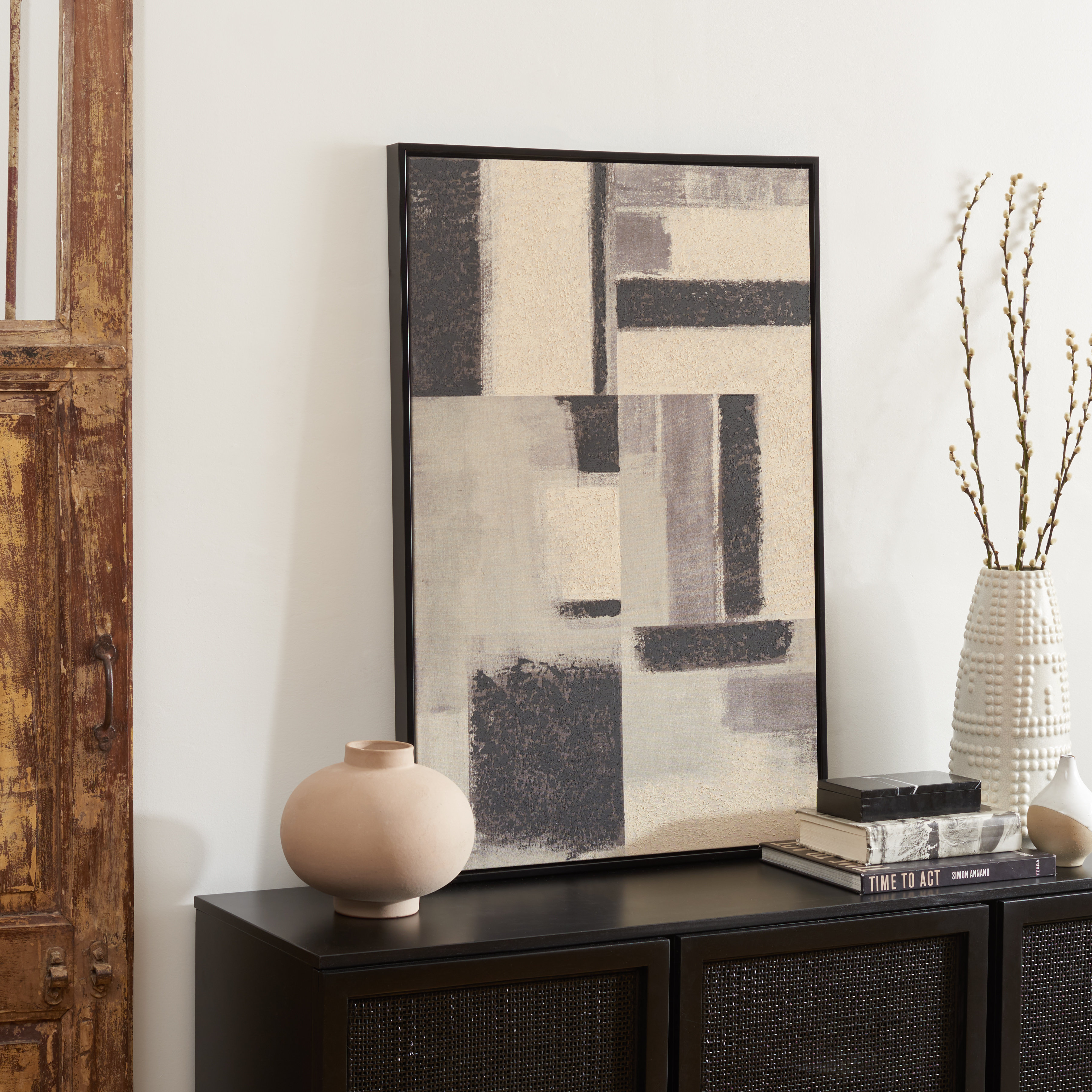 Ebern Designs Blurred Lines - Floater Frame Print on Canvas - Wayfair ...