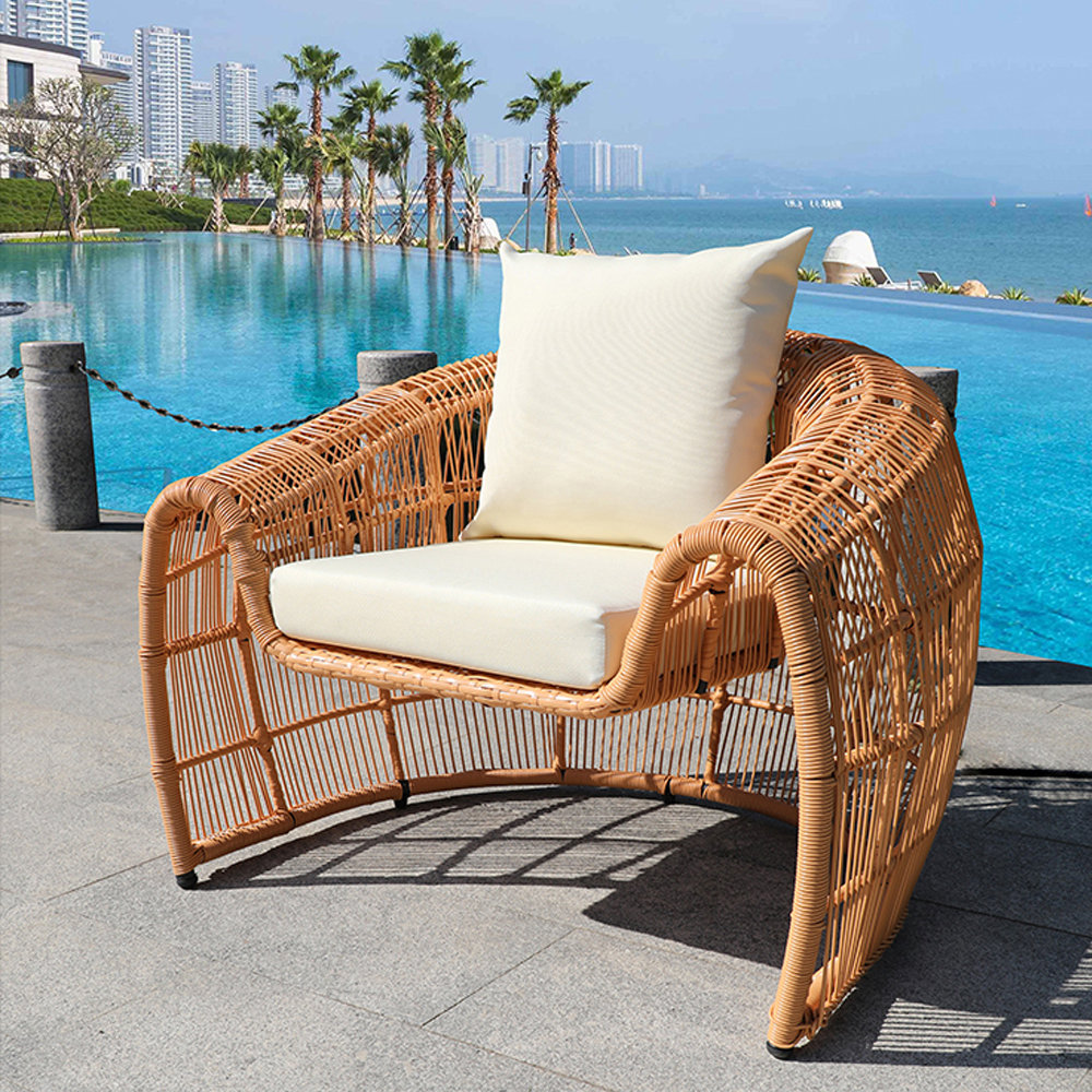 Bayou Breeze Bryngeir Wicker Outdoor Lounge Chair | Wayfair
