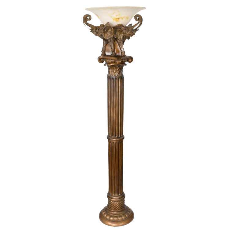 Bungalow Rose 71'' Bronze Column Floor Lamp | Wayfair