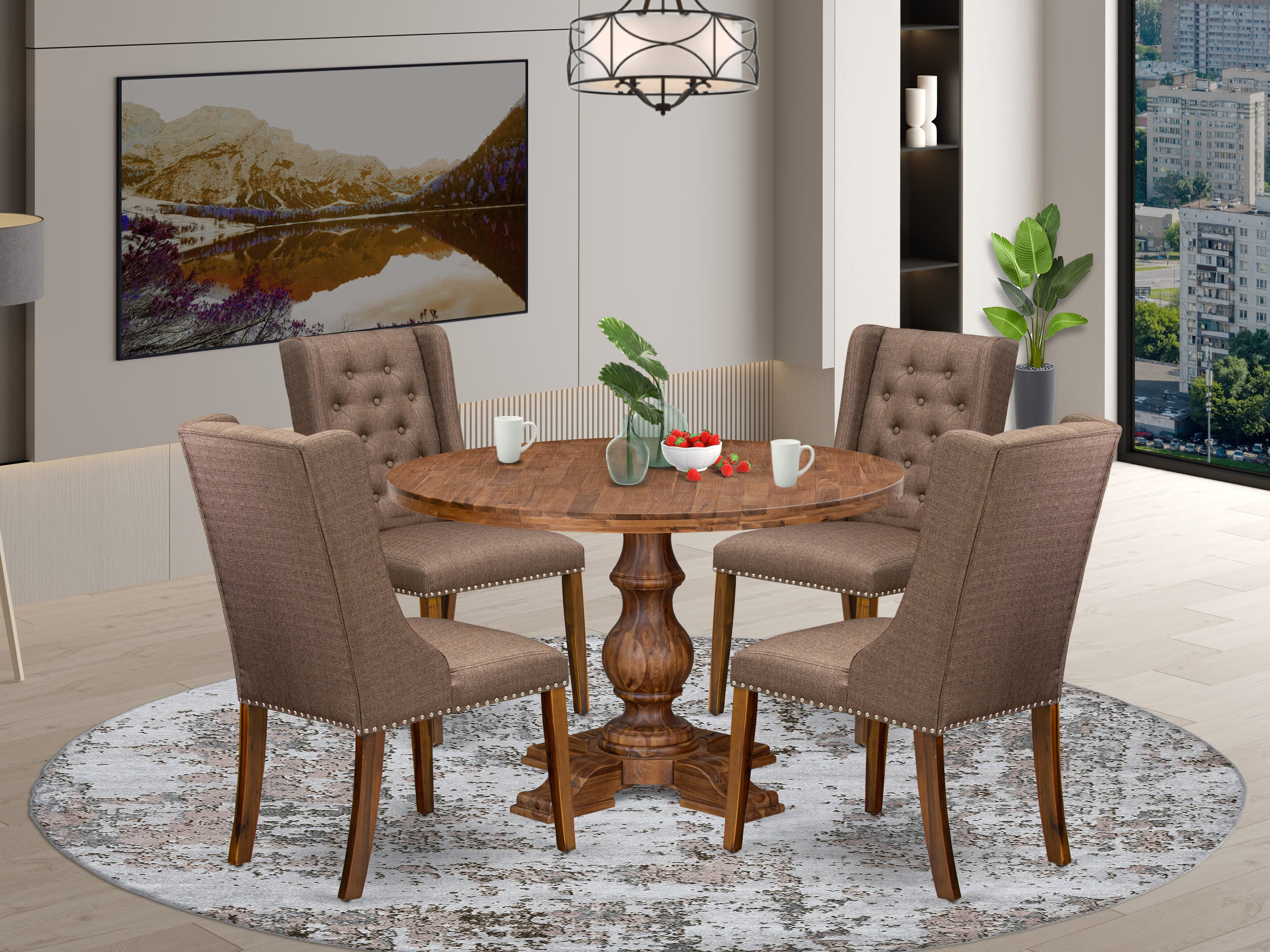 Red Barrel Studio® 5-Pc Dining Table Set Contains A Mid Century Dining ...