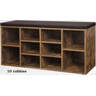Ebern Designs Arney 10 Pair Shoe Storage Bench with Adjustable Shelves ...