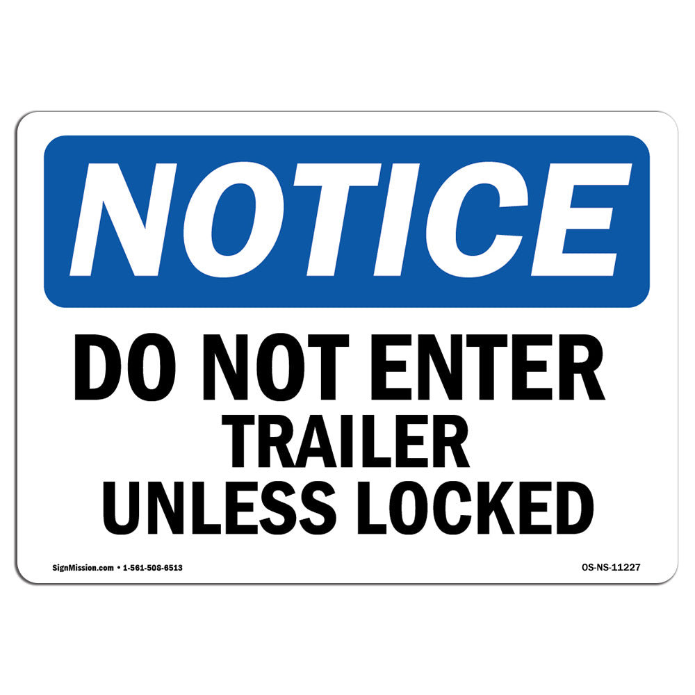 SignMission Do Not Enter Trailer Unless Docked Sign | Wayfair