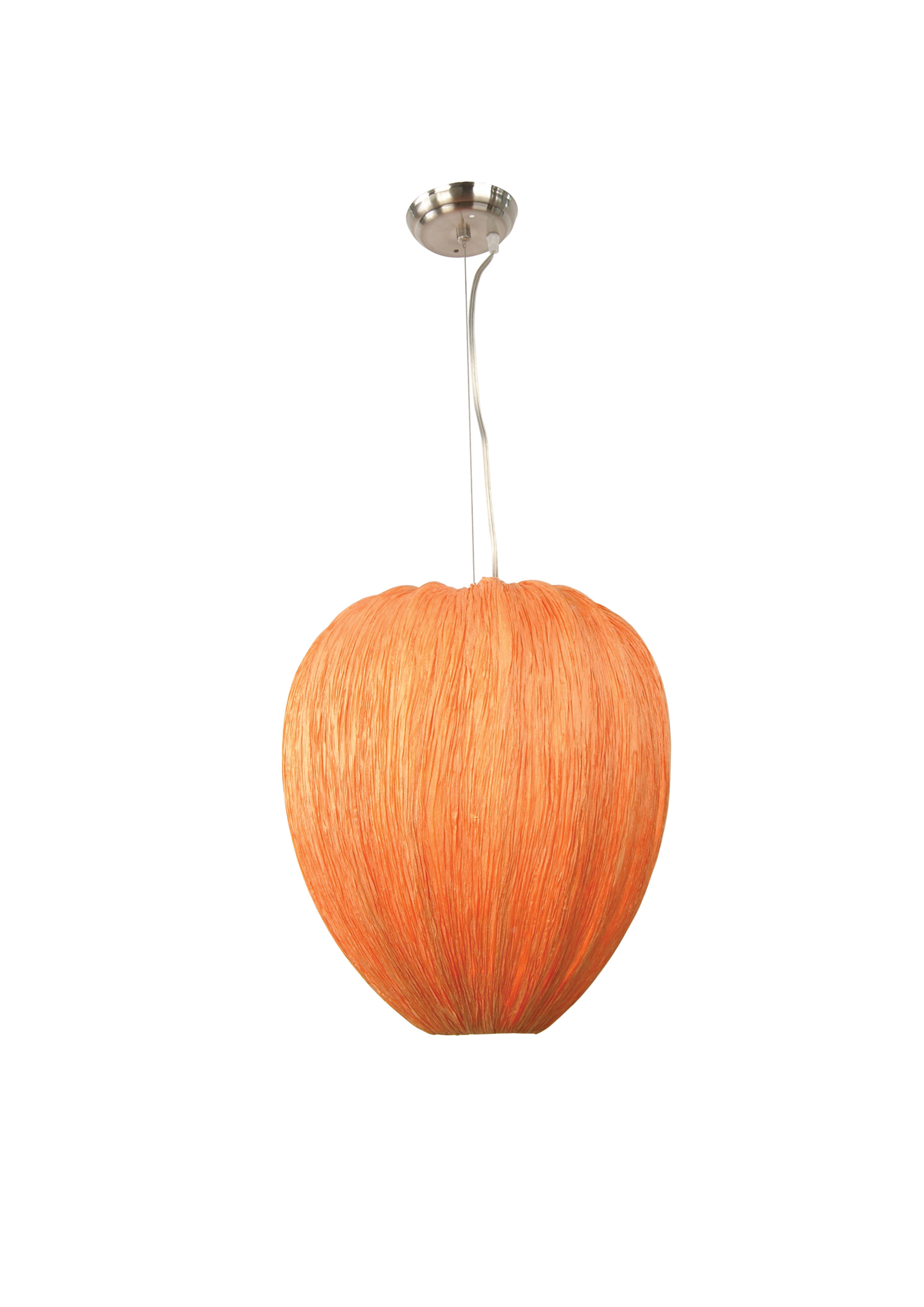 Dakota Fields 6-Light Orange Chandelier With A Fabric Shade | Wayfair